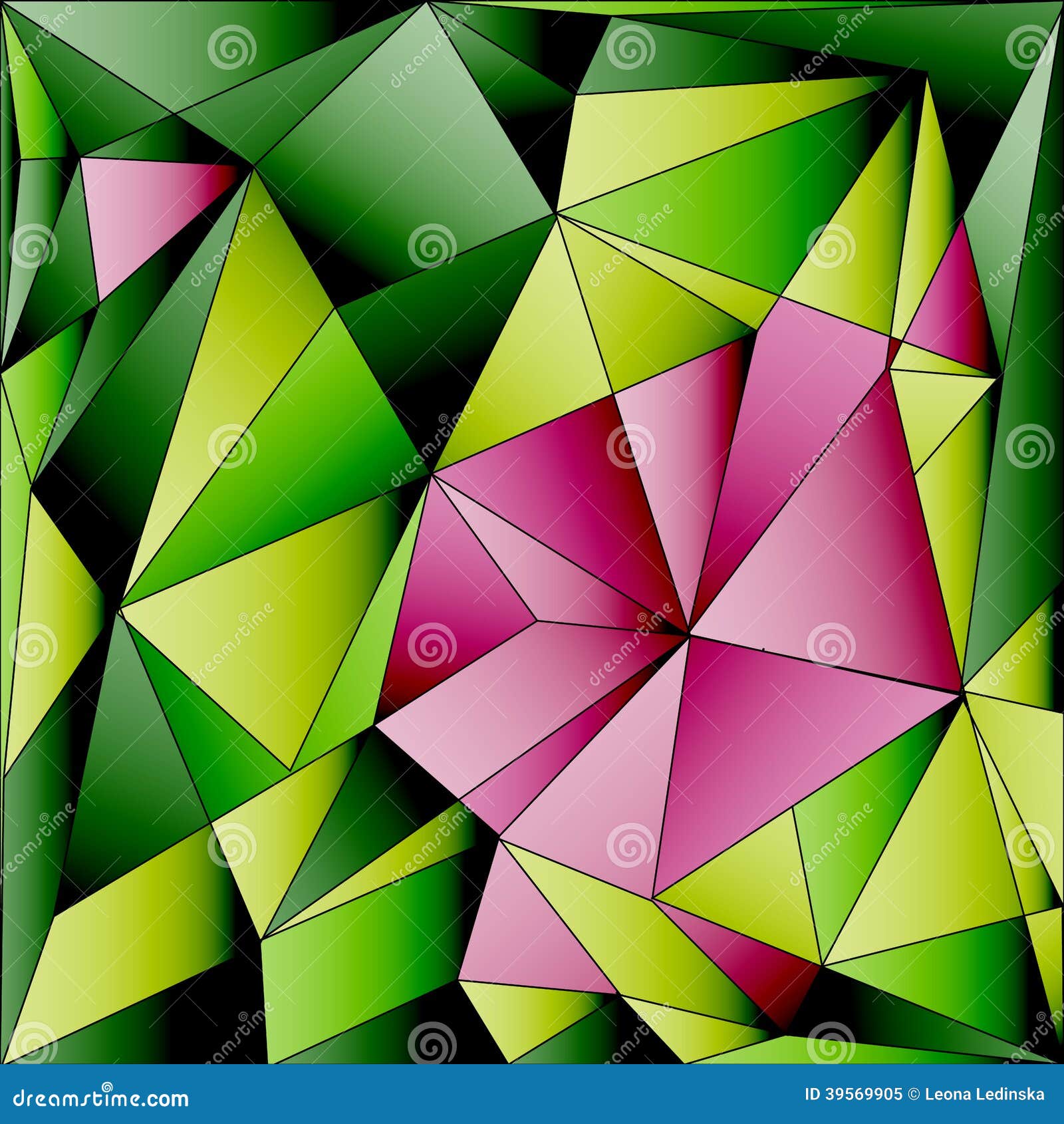 Triangles Flower stock vector. Illustration of colorful - 39569905