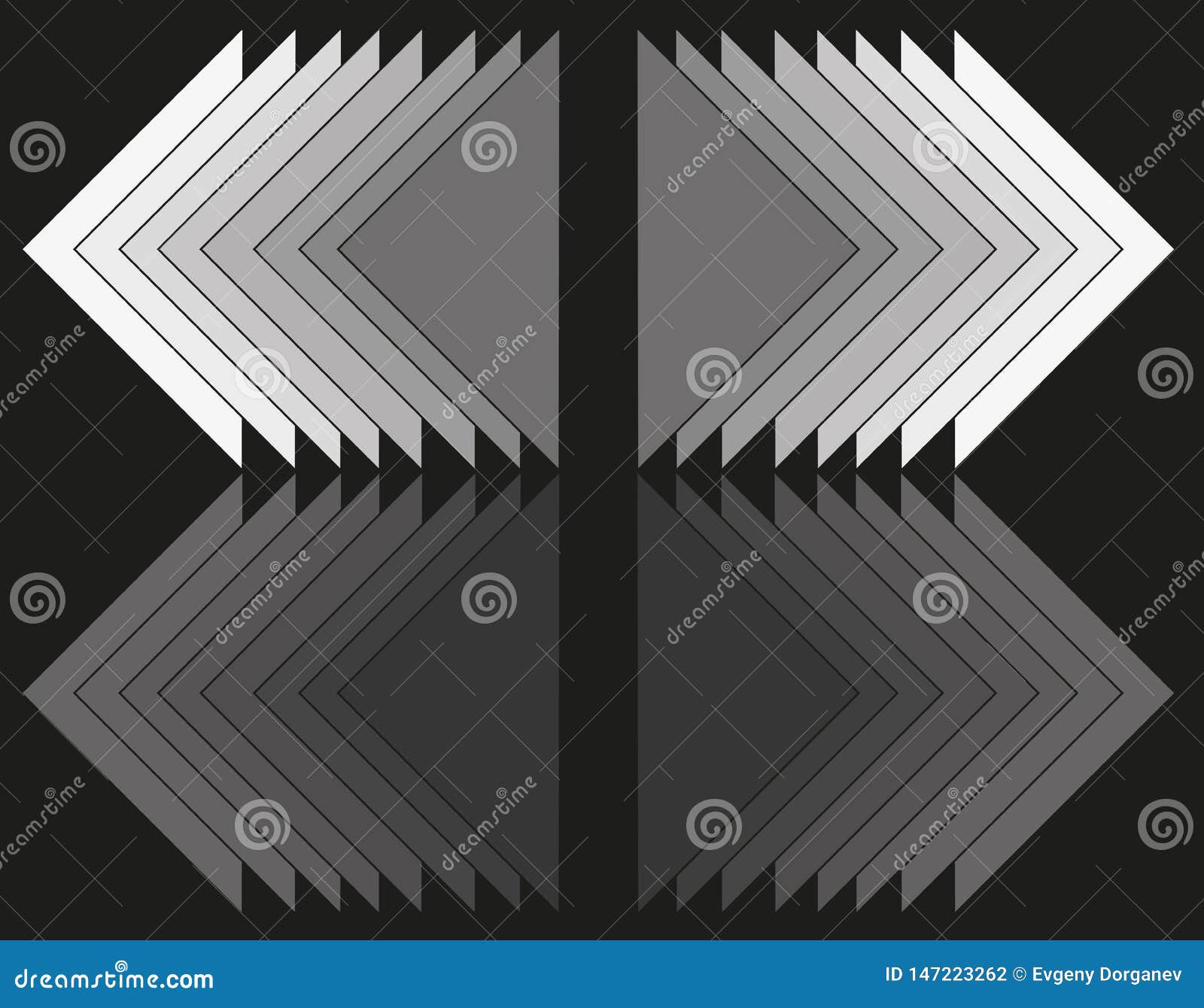 Triangles Geometric Abstraction Stock Illustration - Illustration of ...