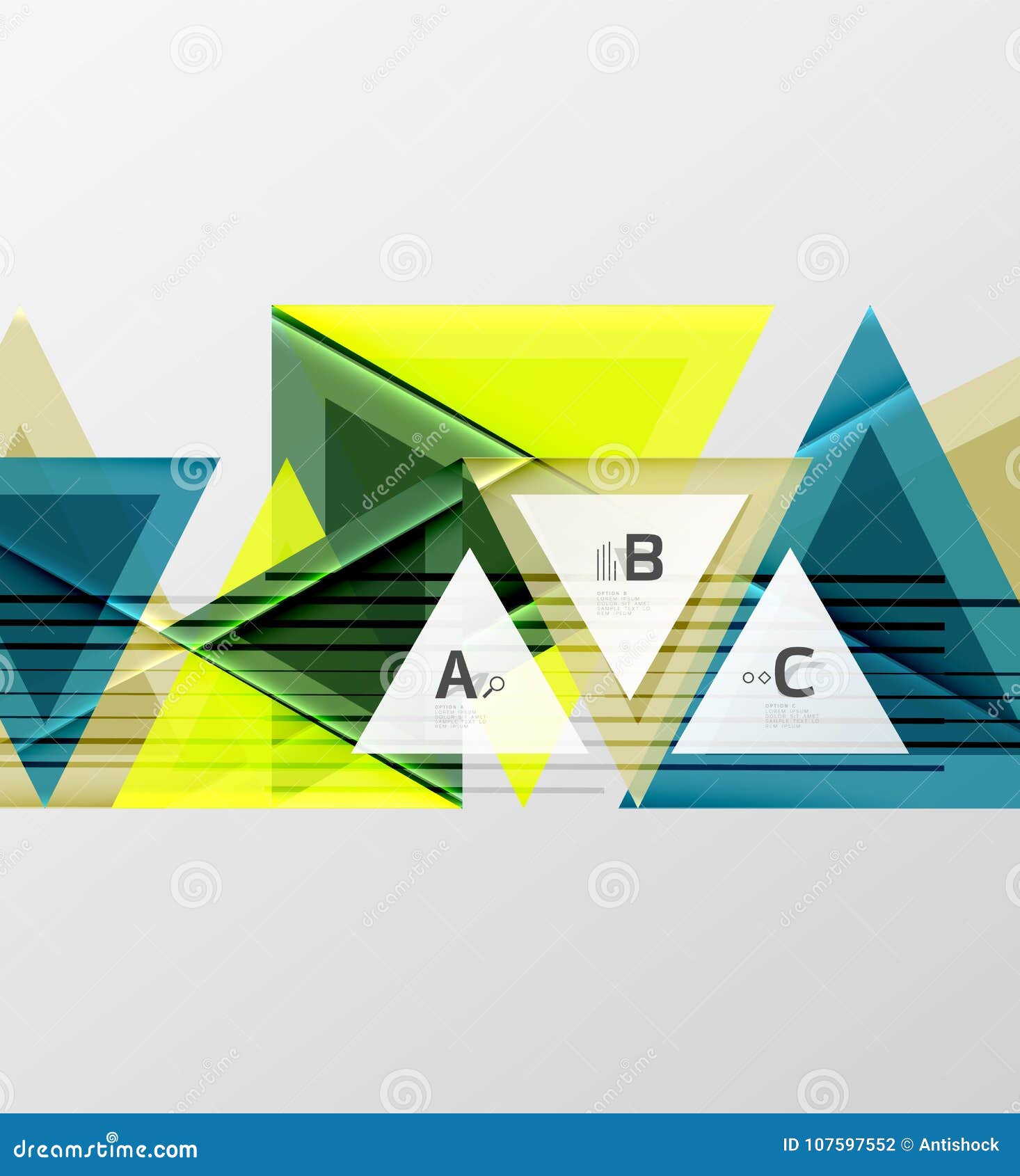 Triangles and Geometric Shapes Abstract Background Stock Vector ...