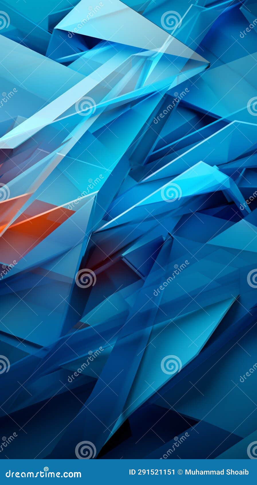 Triangles in Harmony Blue and White Low Poly Shapes Craft Captivating ...