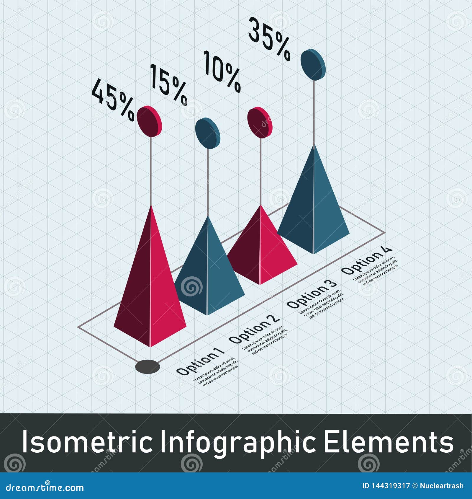 Isometric Chart, Business Data Finance, Chart Report, Information Data ...