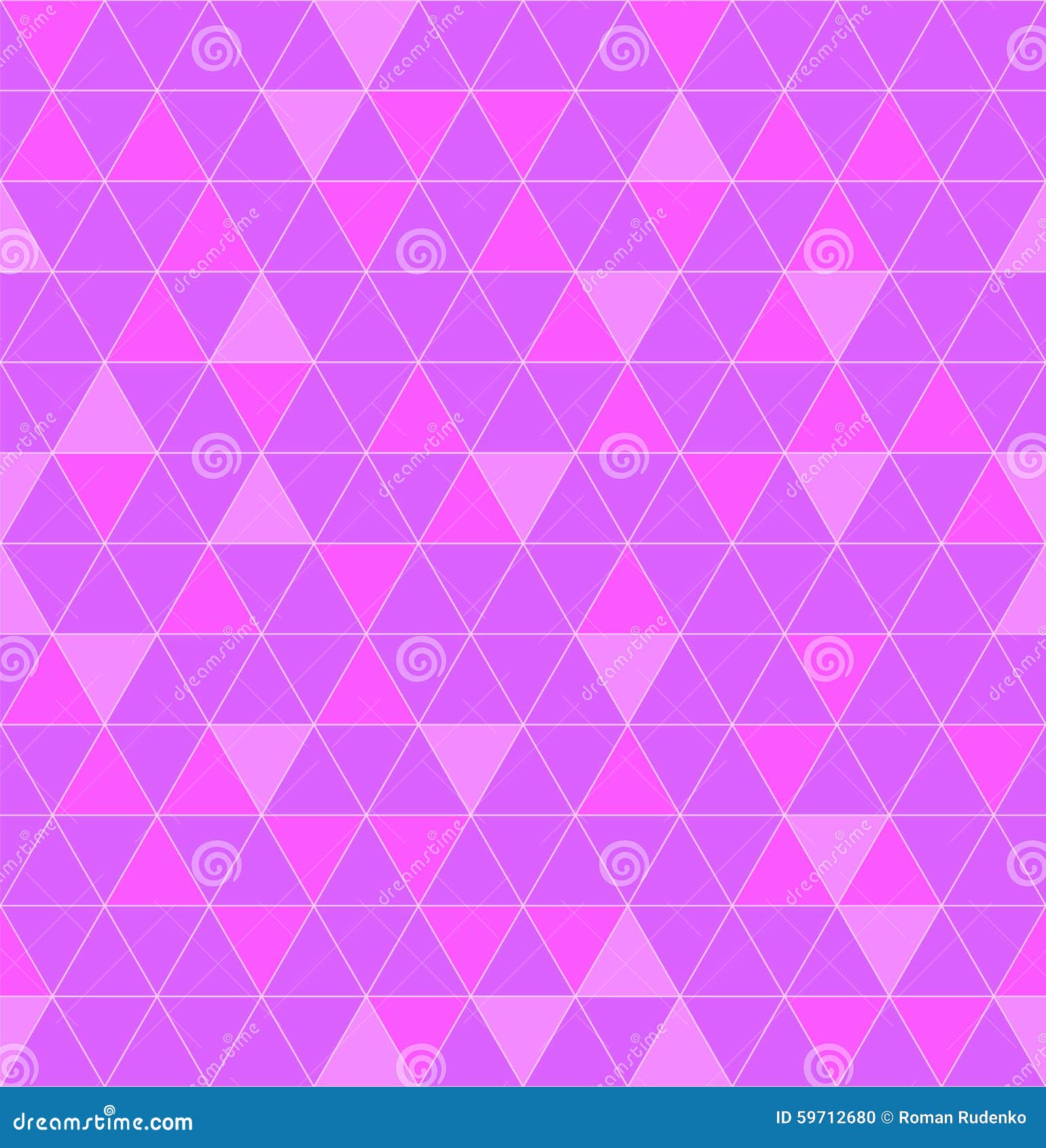 Triangles Light Purple Seamless. Beautiful Polygon Texture Stock Vector ...