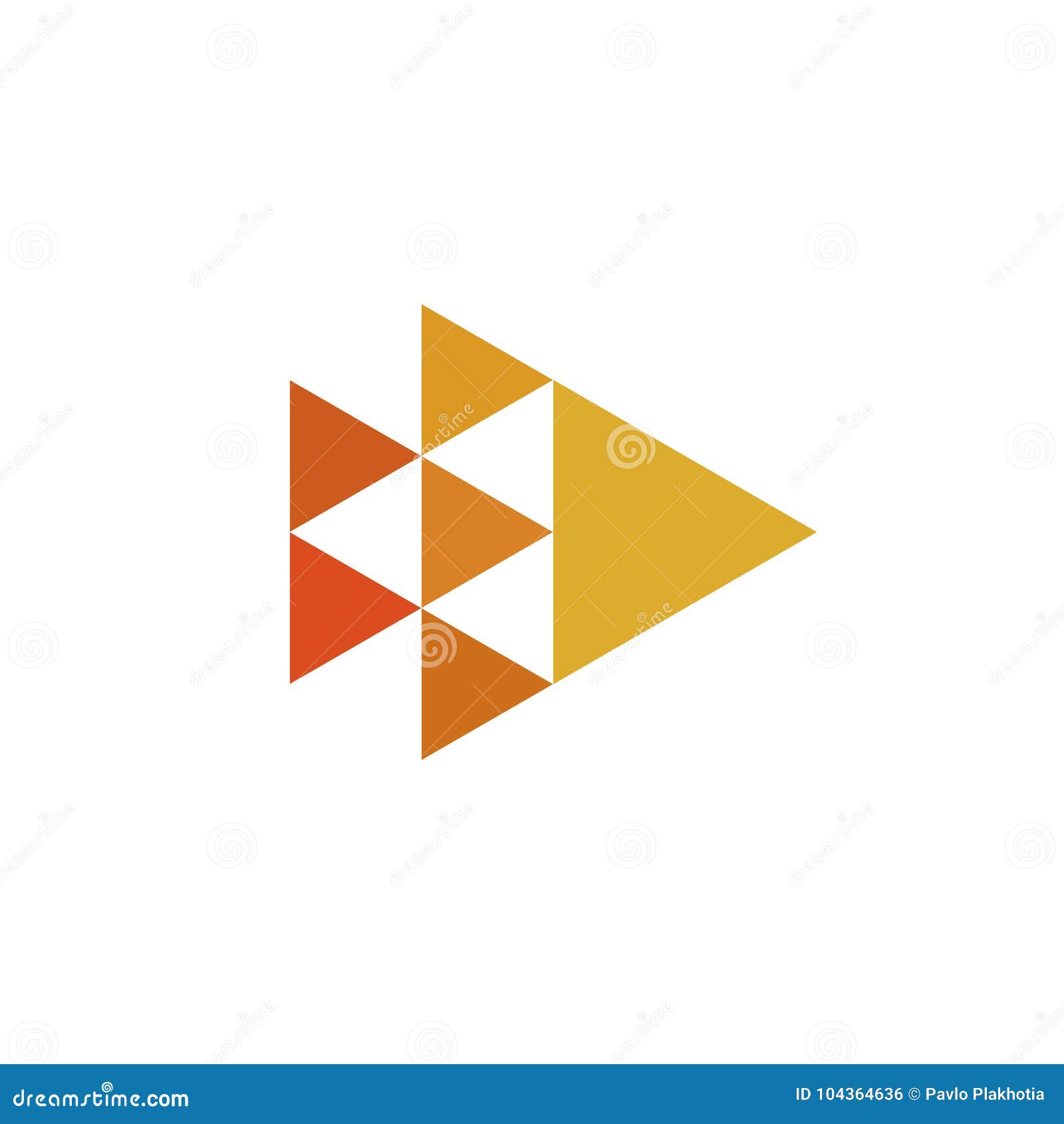 Triangles Minimal Geometry Logo Design. Vector Illustration of Symbol ...