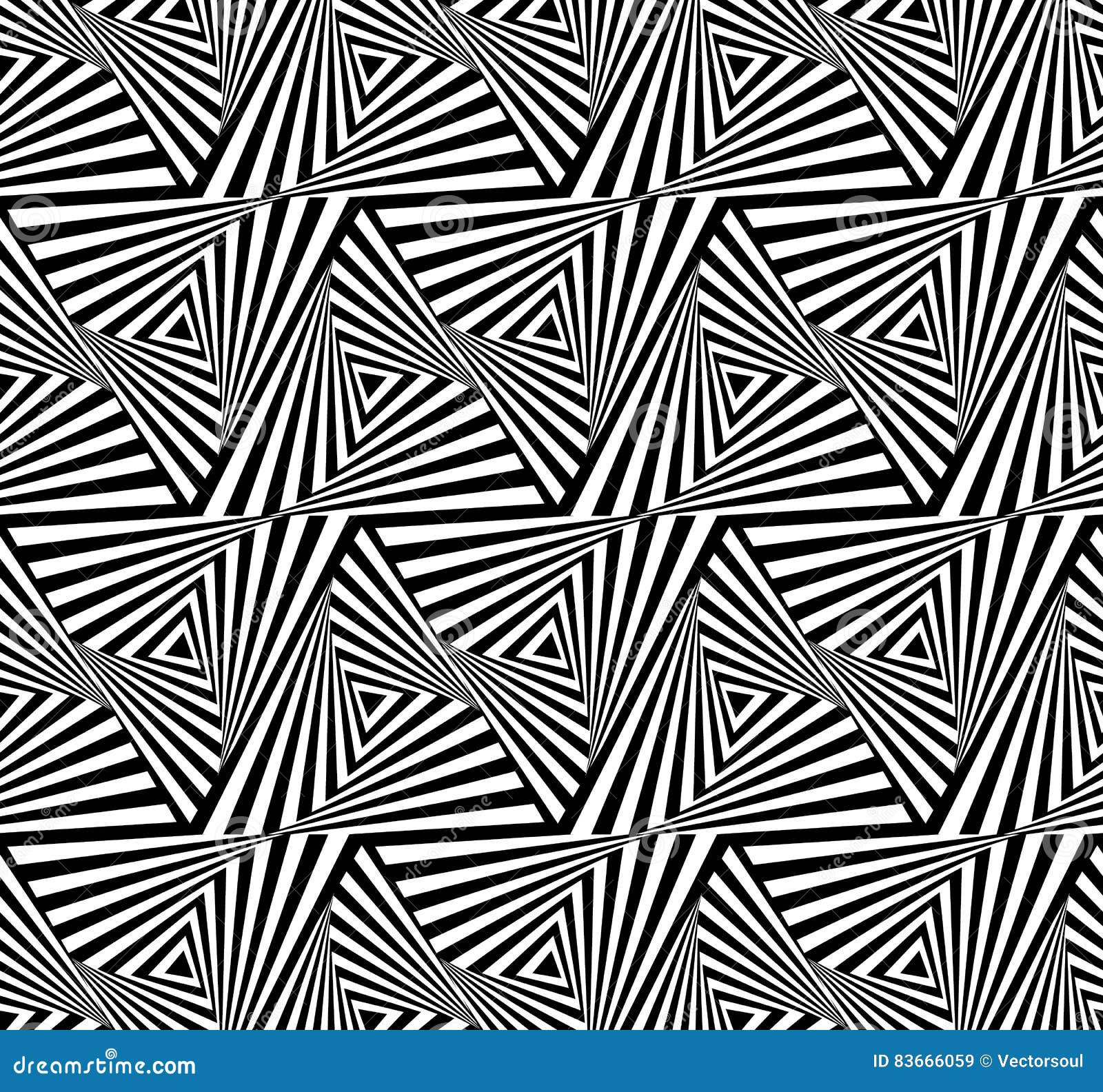 Triangles Monochrome Geometric Pattern Stock Vector - Illustration of ...