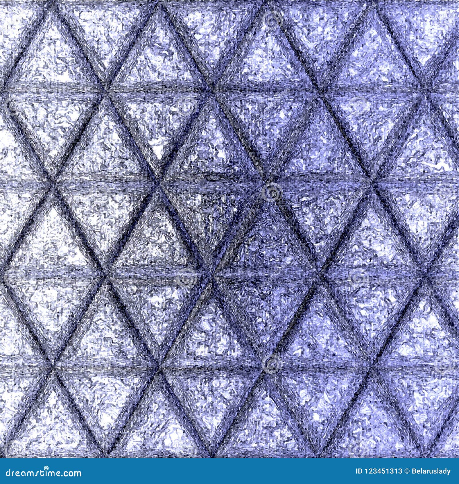 Doodle Triangles Outline Ornamental Continuous Pattern Stock Image ...