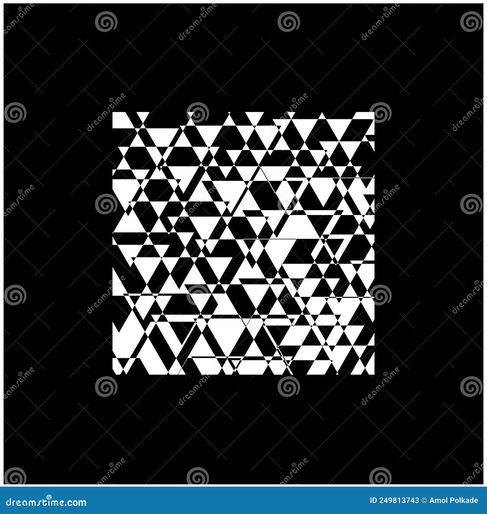 Triangles Overlapped in Black and White Color Background Stock Vector ...
