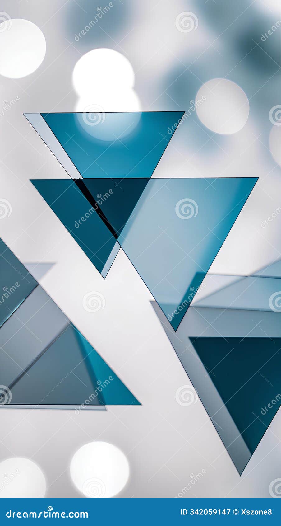 Triangles Overlapping in a Soothing Blue and Grey Palette Stock ...
