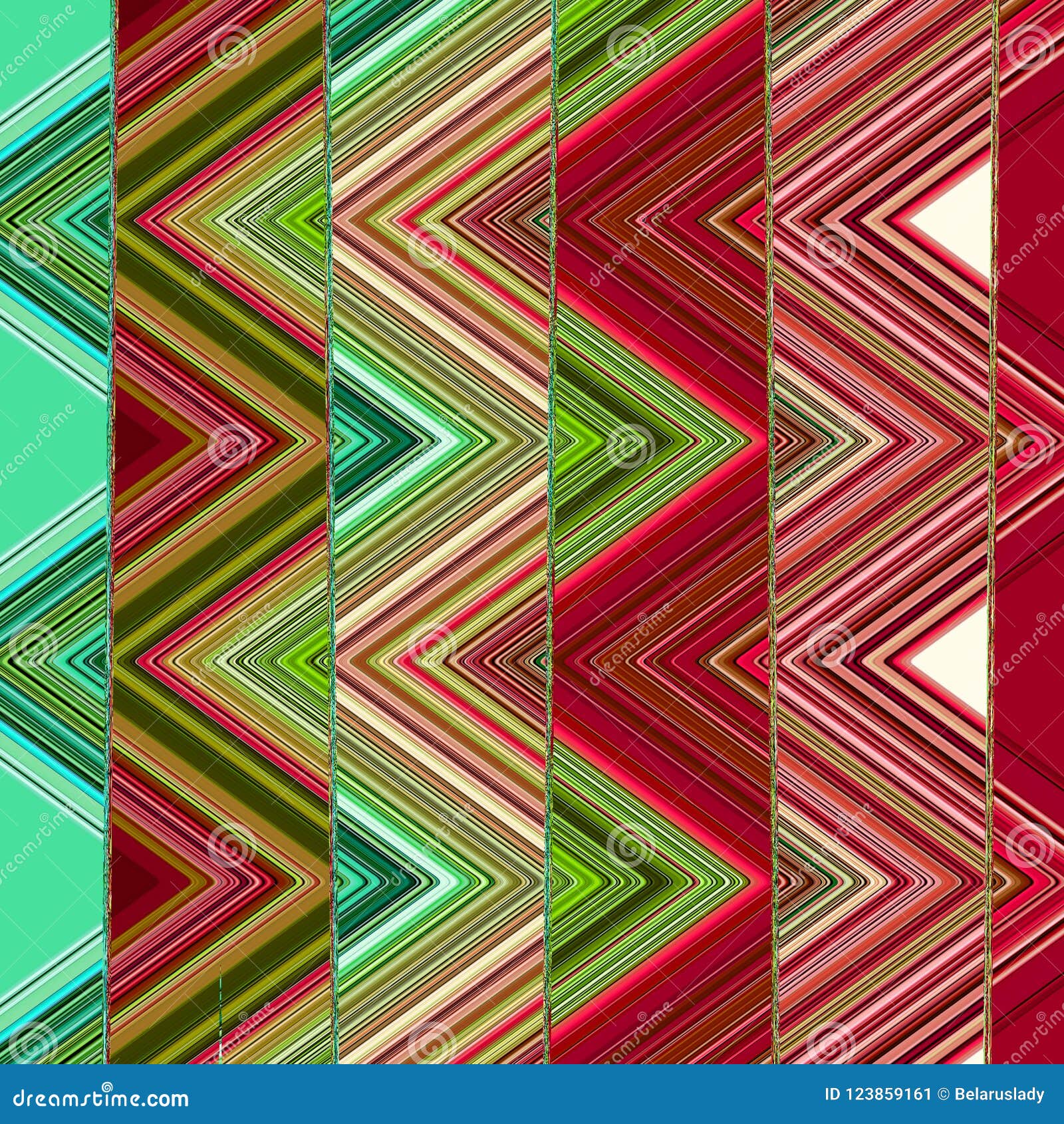 Triangles Geometric Pattern with Grunge Effect in Green, Pink and Teal ...