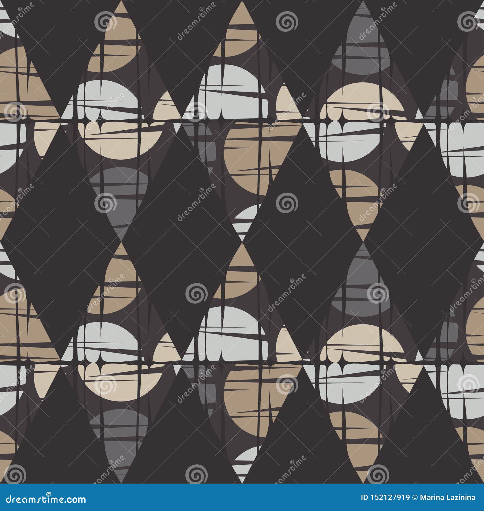 Triangles with Polka Dots. Ethnic Boho Ornament Stock Illustration ...