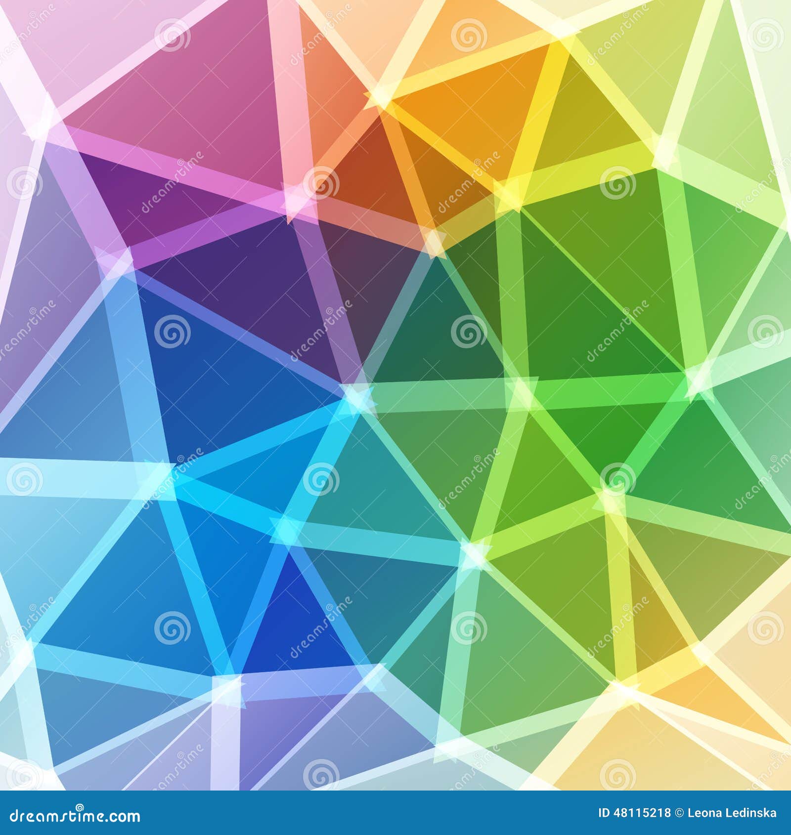 Triangles or Polygons with Light Borders Stock Vector - Illustration of ...