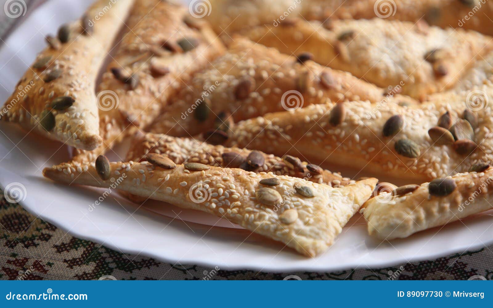 Triangles of puff pastry stock photo. Image of puff, breakfast - 89097730