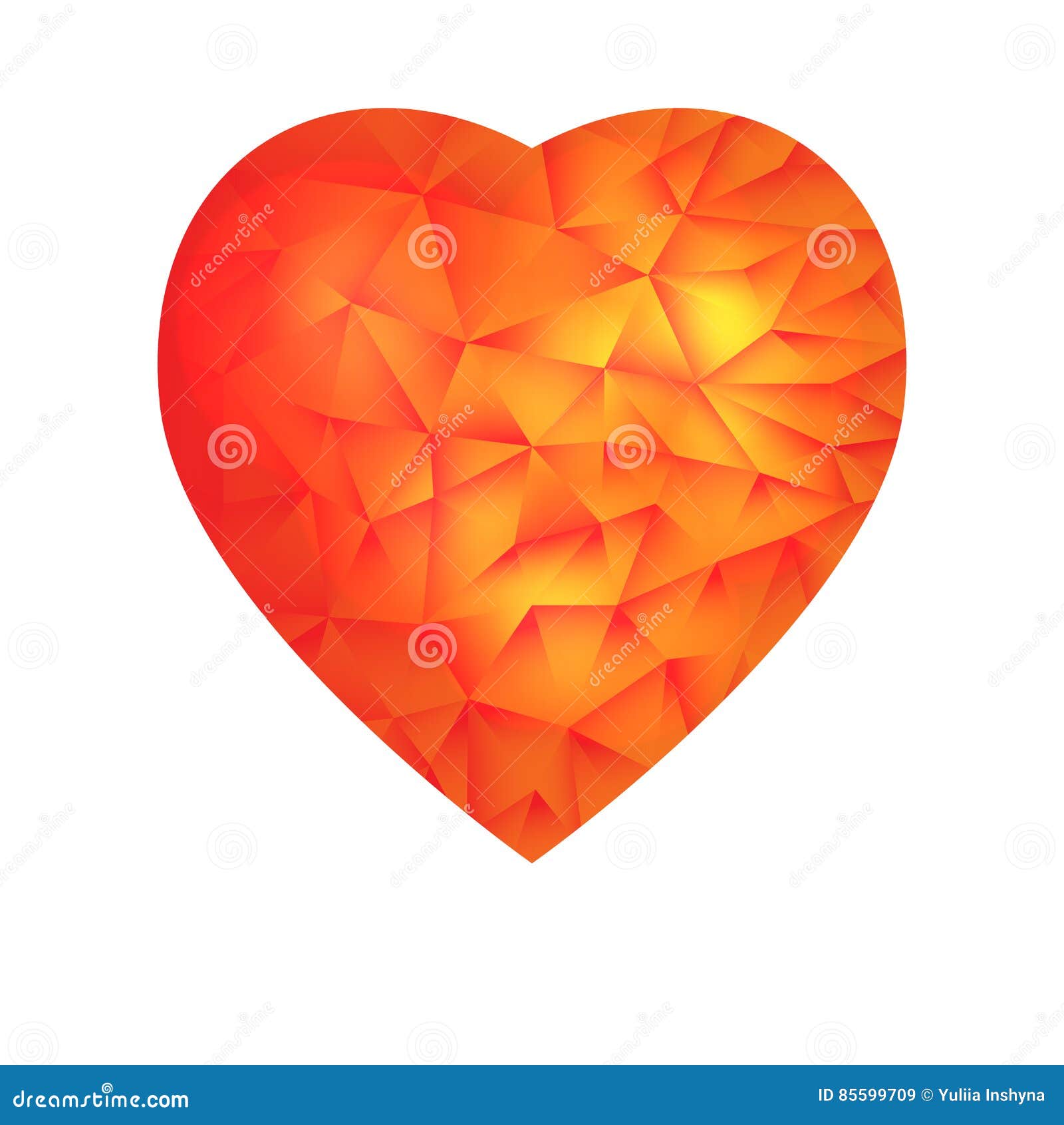 Triangles red heart, stock vector. Illustration of geometric - 85599709