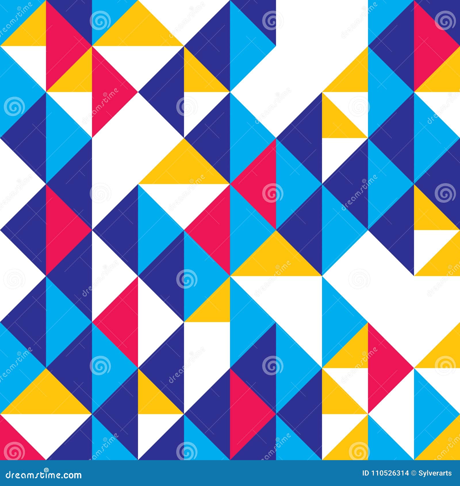Triangles and Rhombs Geometric Abstract Trendy Seamless Pattern, Vector ...