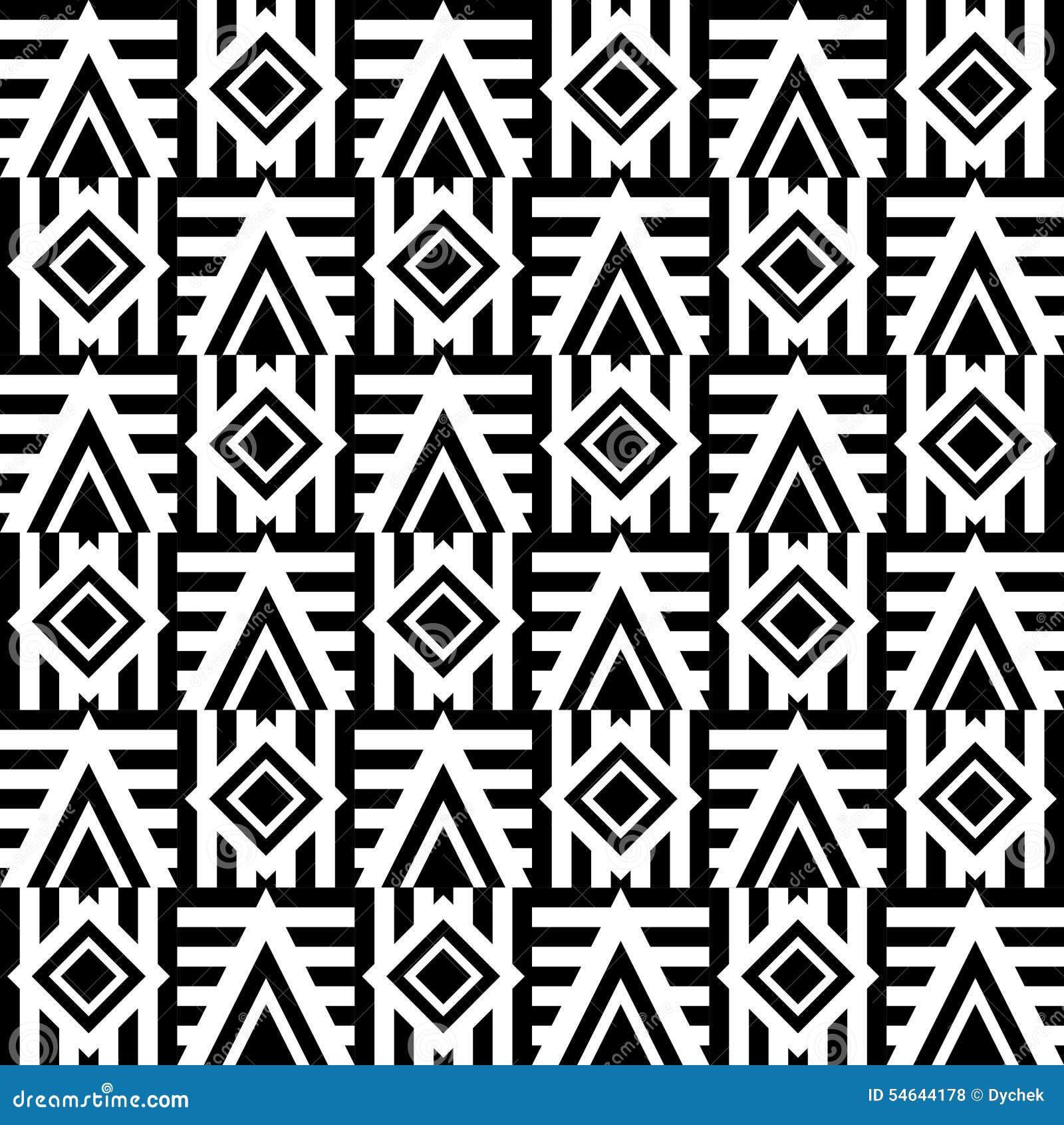 Triangles and Rhombuses on the Striped Squares. Stock Vector ...