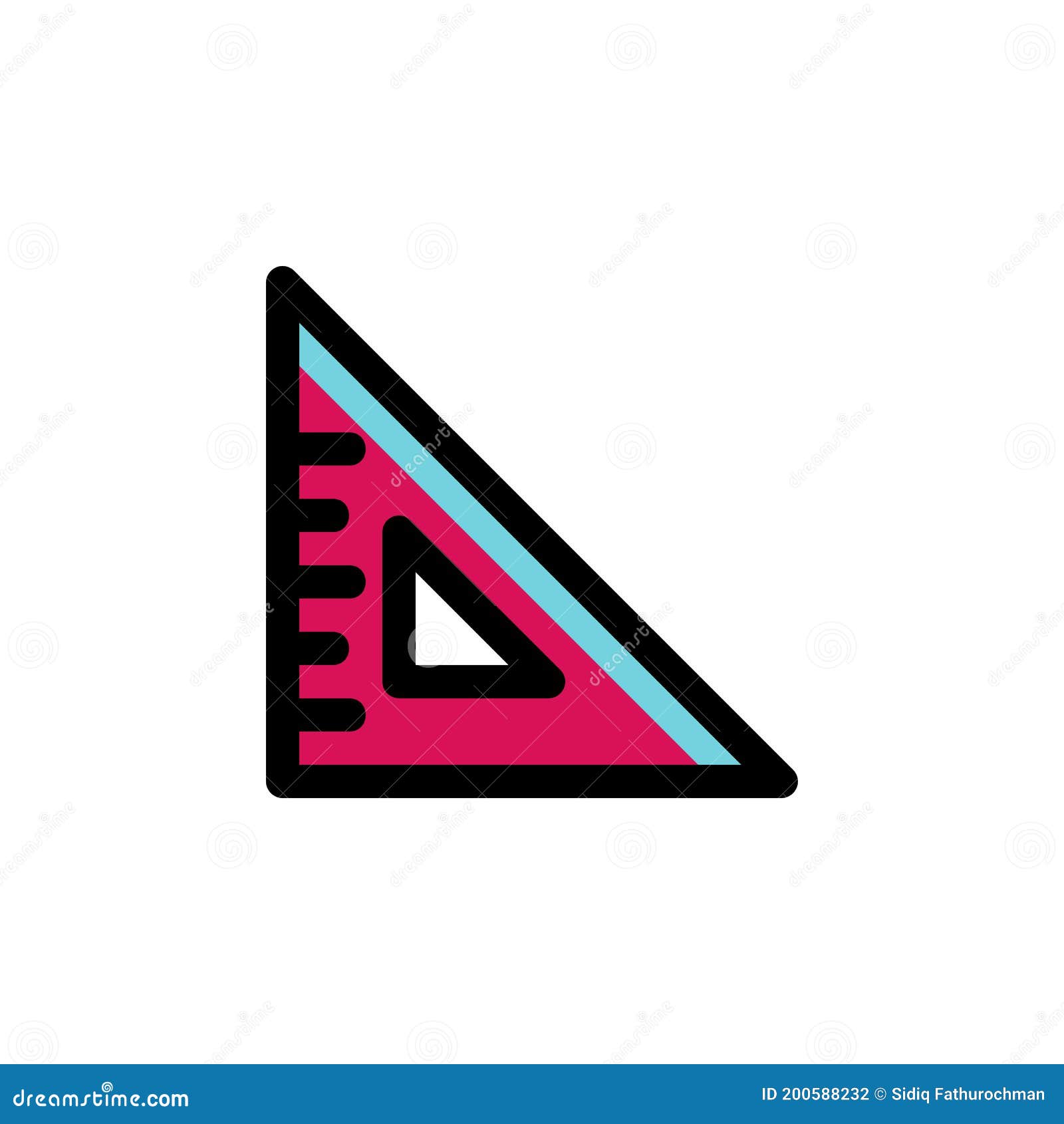 Triangles Ruler Vector Illustration | CartoonDealer.com #200588232