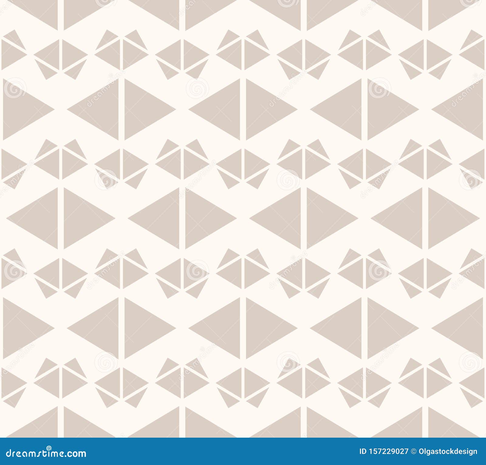 Vector Abstract Geometric Seamless Pattern with Triangles. Beige Colors ...