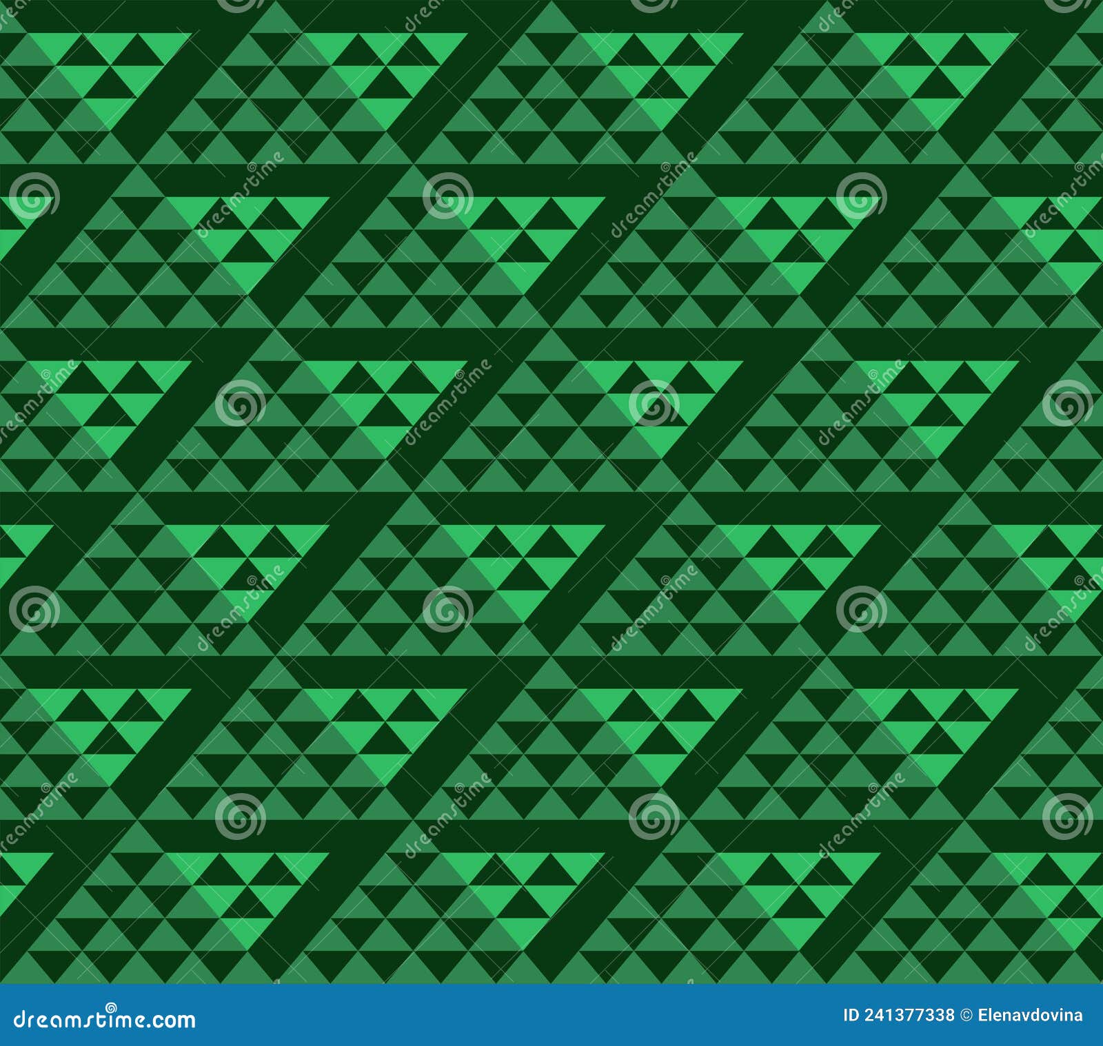Triangles, Seamless Pattern, Green, Color. Stock Vector - Illustration ...