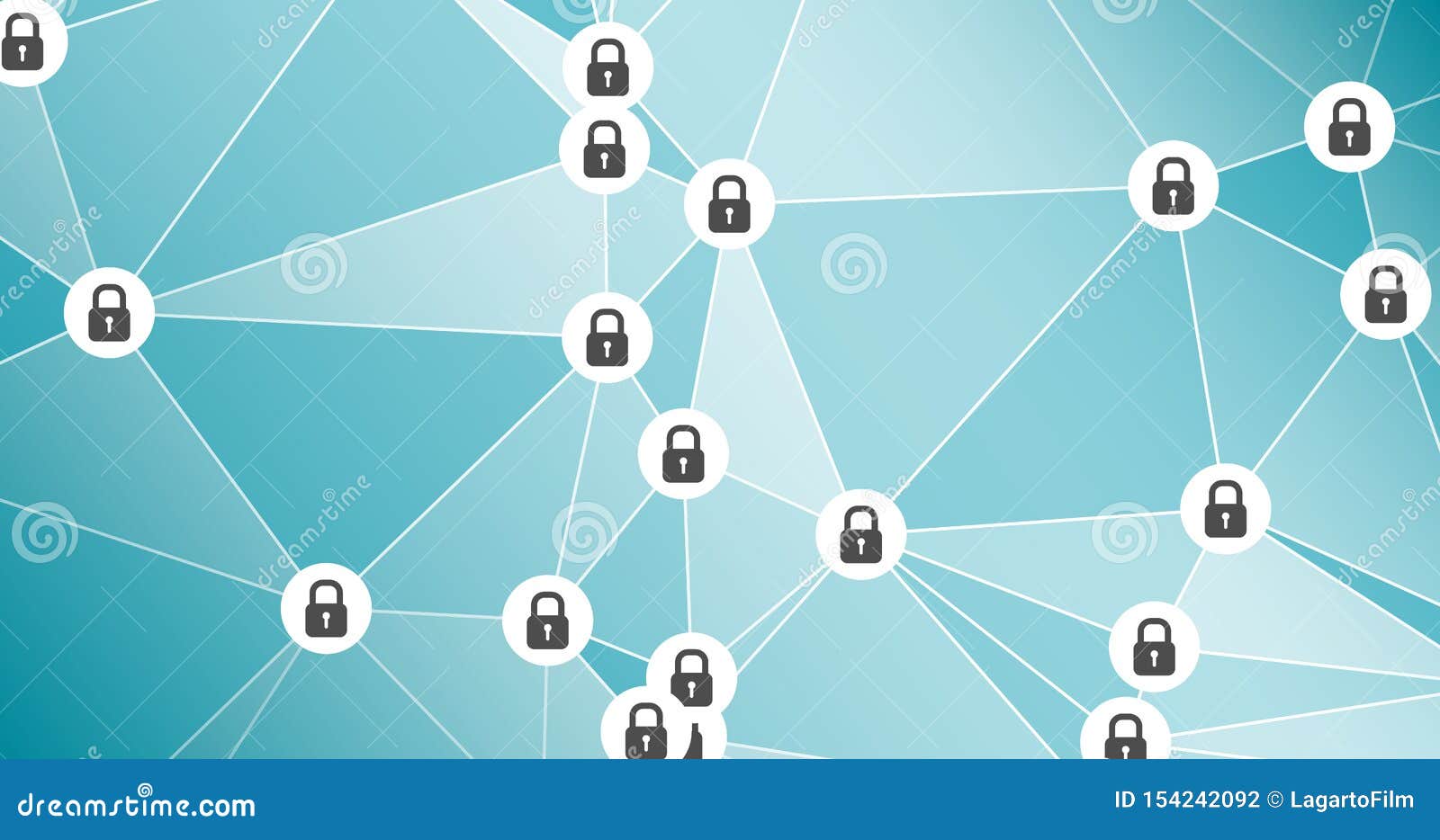 Triangles Shapes Connection, Cyber Security Stock Vector - Illustration ...