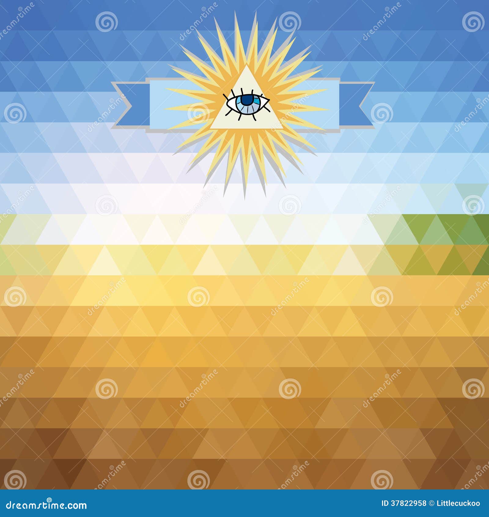 Triangles sky and sun stock vector. Illustration of colored - 37822958