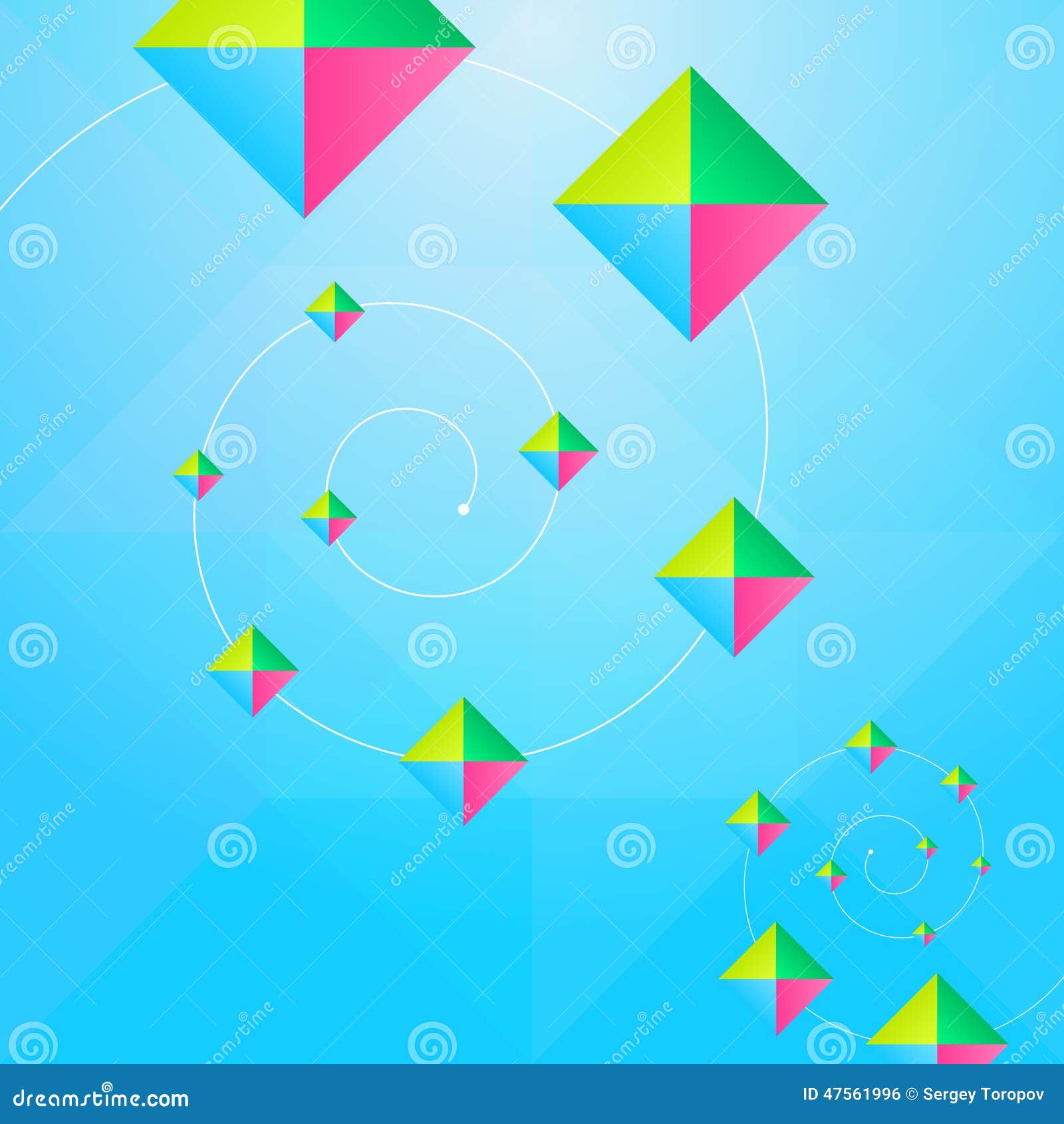 Triangles and Square Blue Abstract Background Stock Vector ...