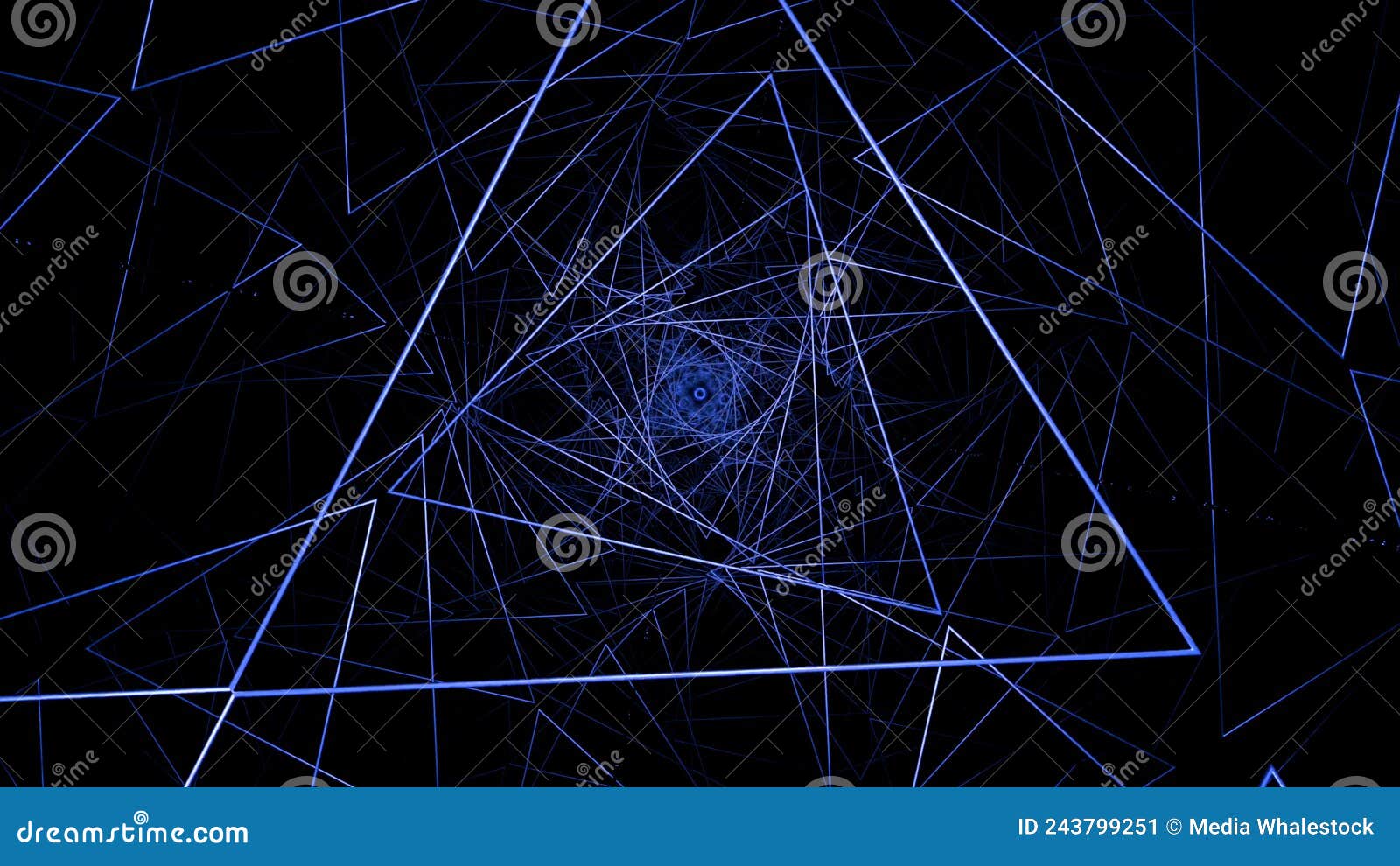 Triangles are Twisted into Geometric Spiral. Design. Network of Thin ...
