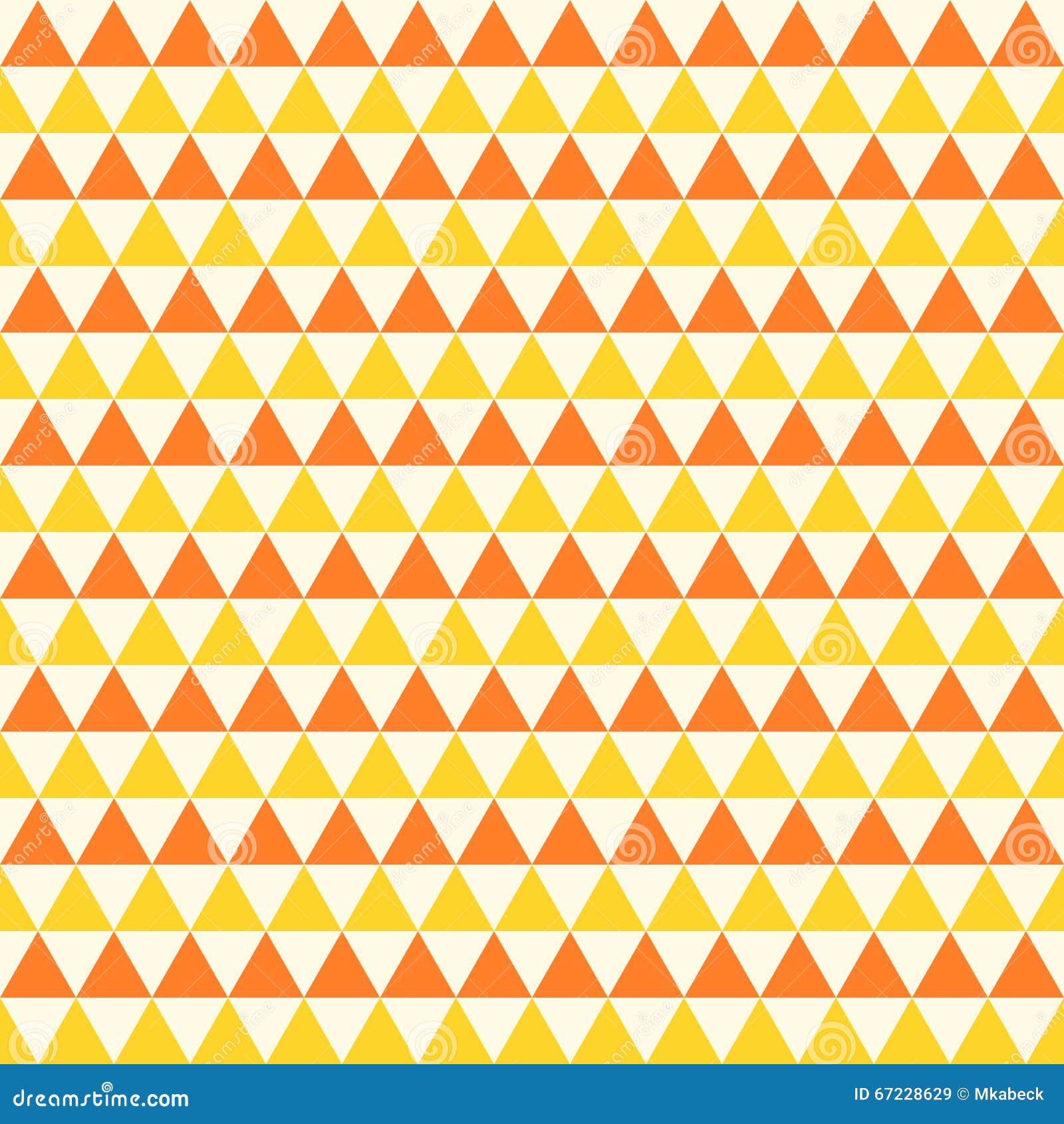 Triangles In Yellow And Orange Staggered In Rows Cartoon Vector ...