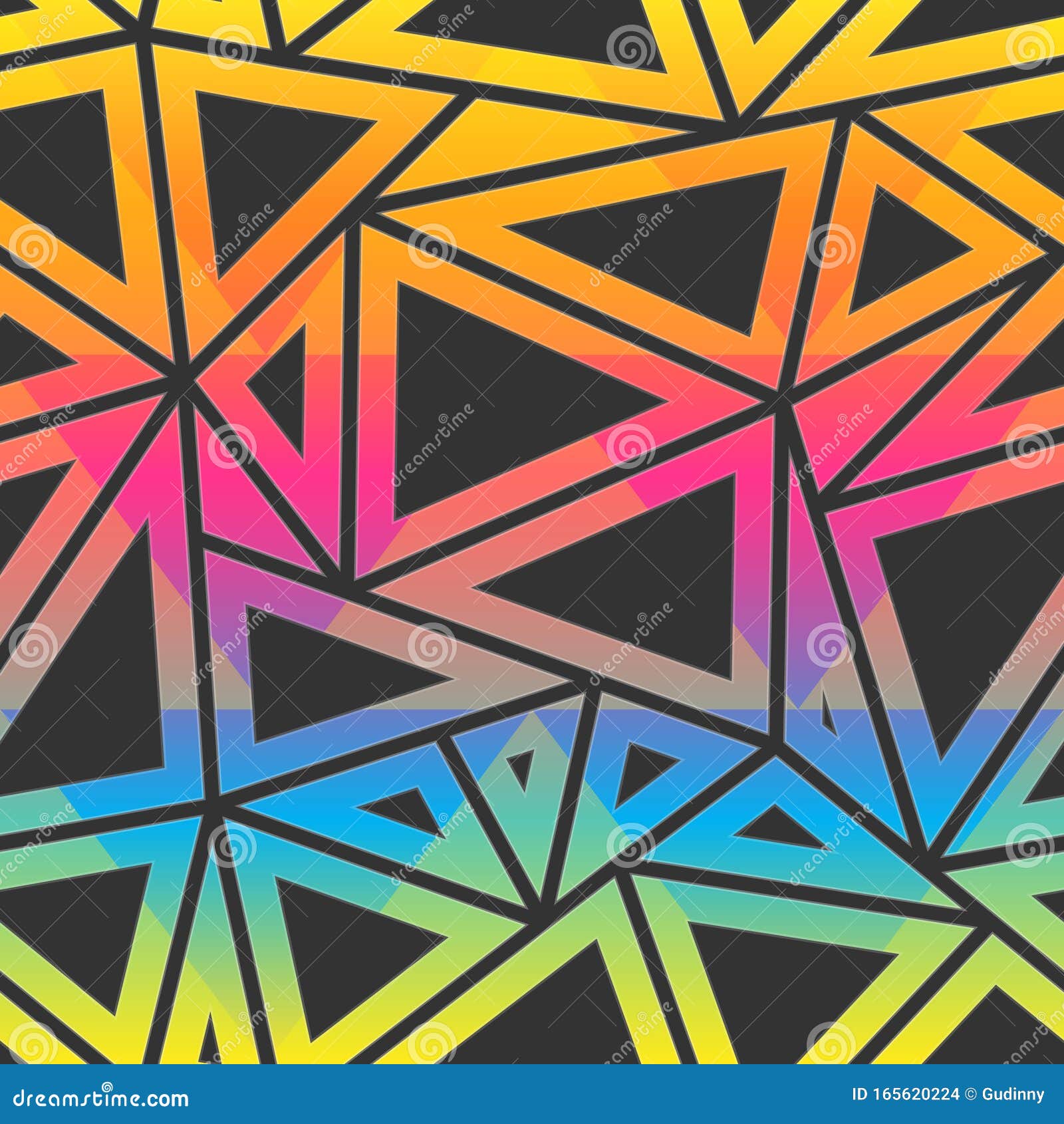 Triangolo colorato illustrazione vettoriale. Illustrazione di estratto ...