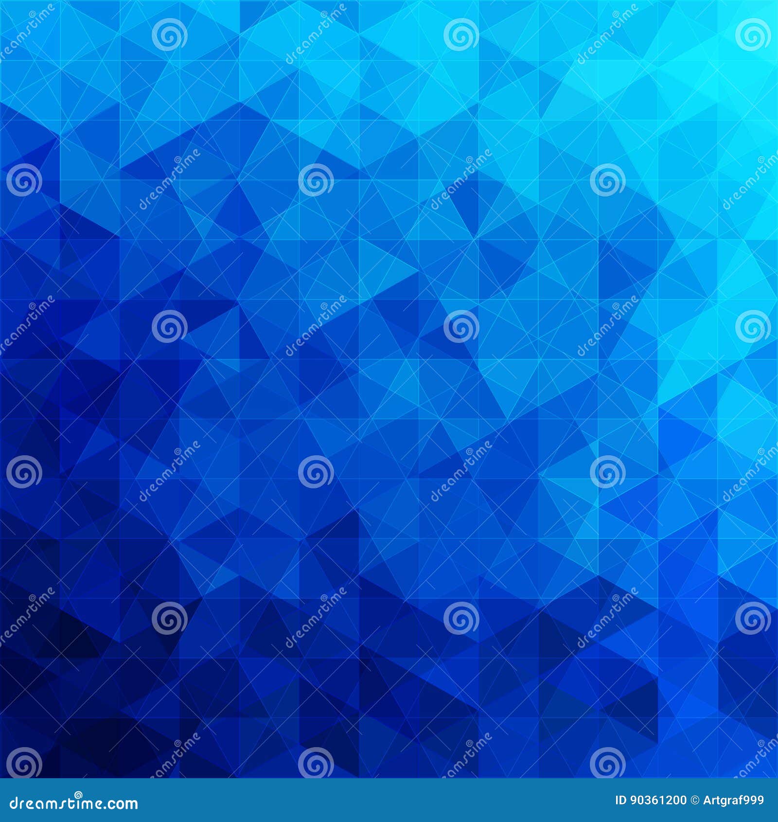 Triangular Abstract Background Blue Ocean Stock Illustration ...