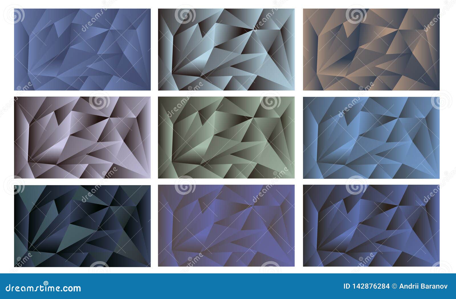 Set of Polygonal Abstract Backgrounds. Triangular Abstract Background Stock Photo - Image of ...