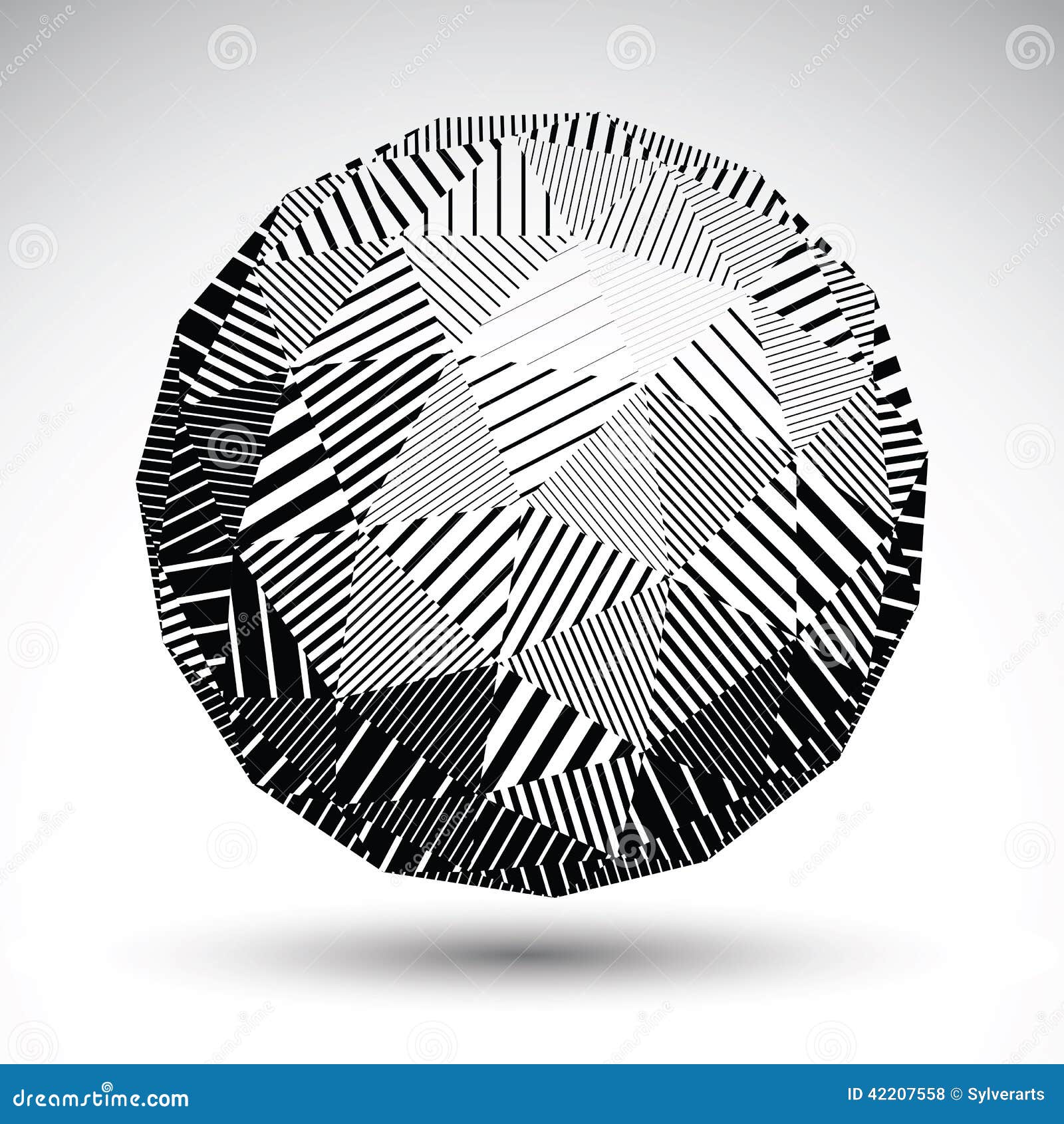 Triangular Abstract Dimensional Striped Sphere, Vector Digital E Stock ...