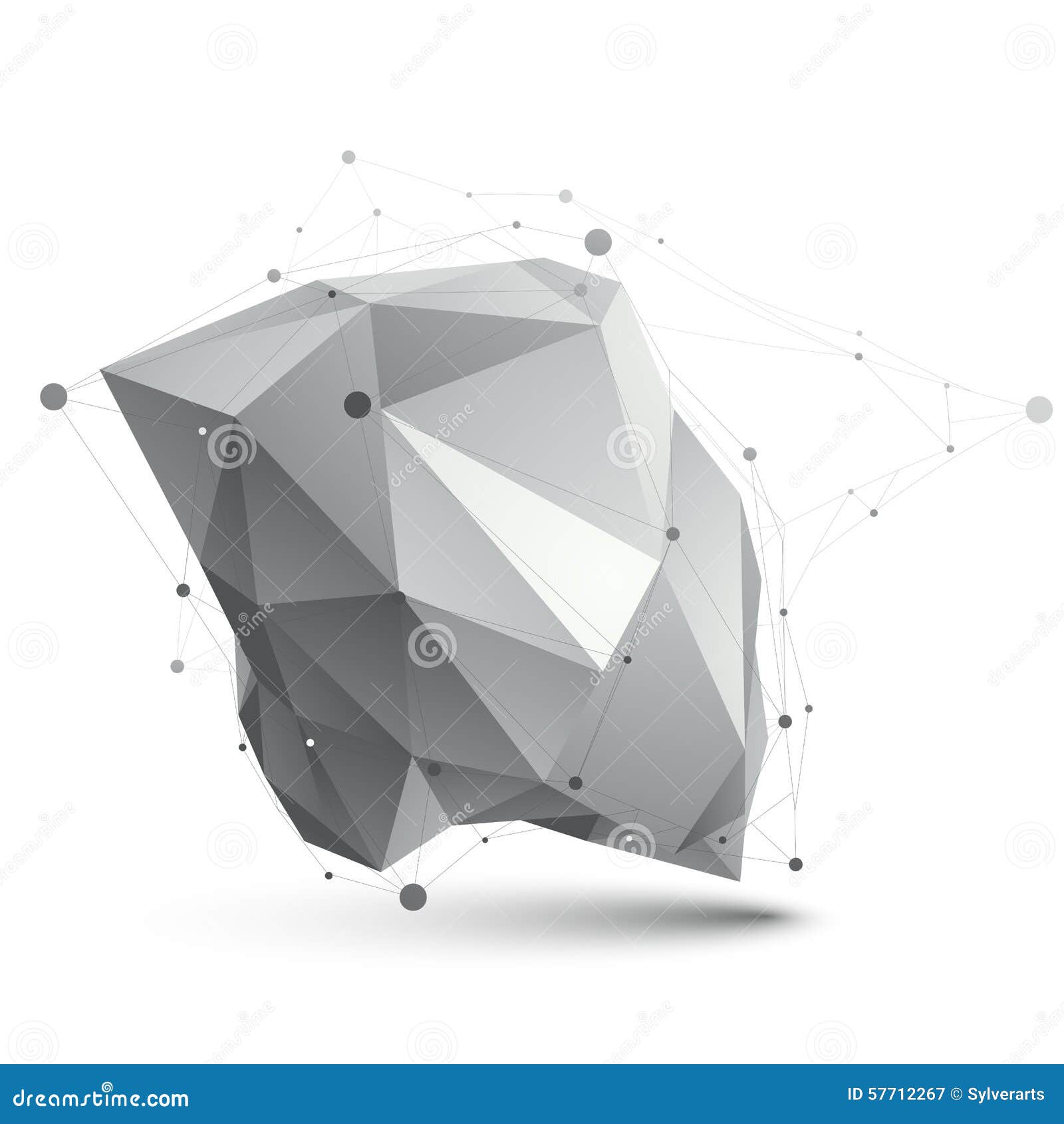 Triangular Abstract Grayscale 3D Shape, Vector Digital Eps8 Latt Stock ...