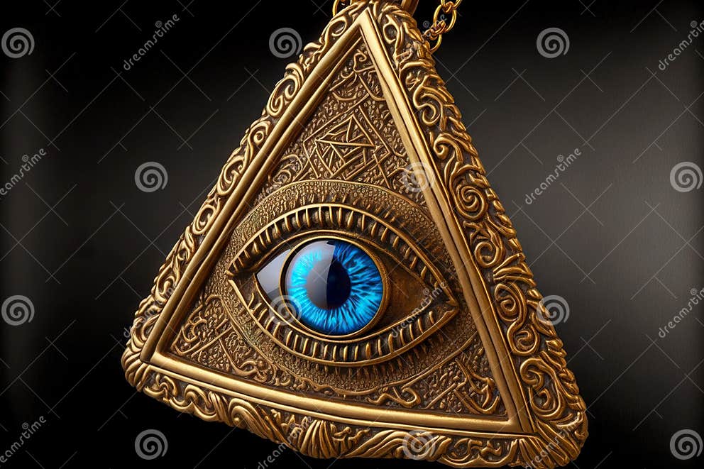 Triangular Amulet with Blue Eye As Protection Against Evil Eye Stock ...