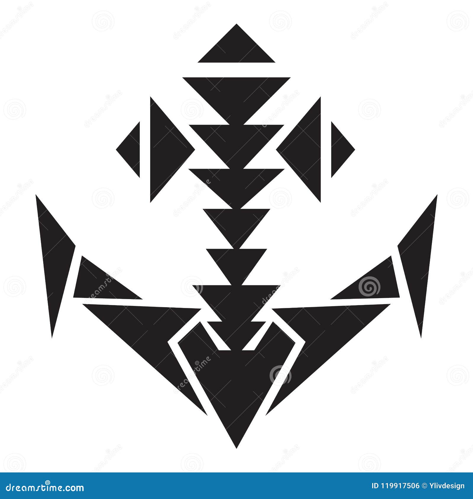 Triangular Anchor Icon, Simple Style Stock Vector - Illustration of ...