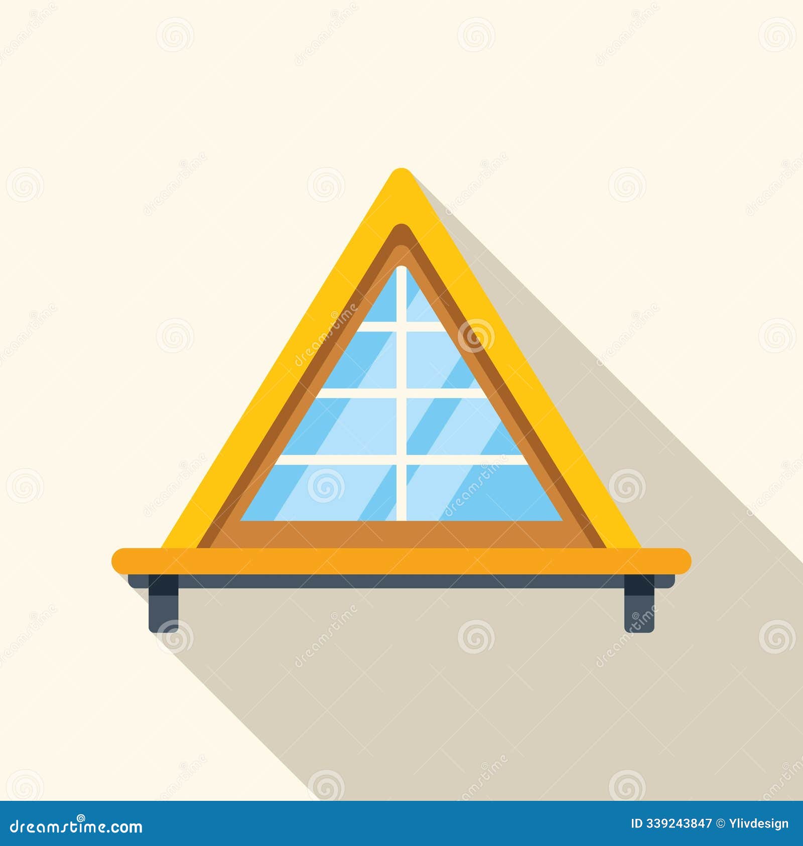 This Triangular Attic Window is Providing Natural Light Stock ...