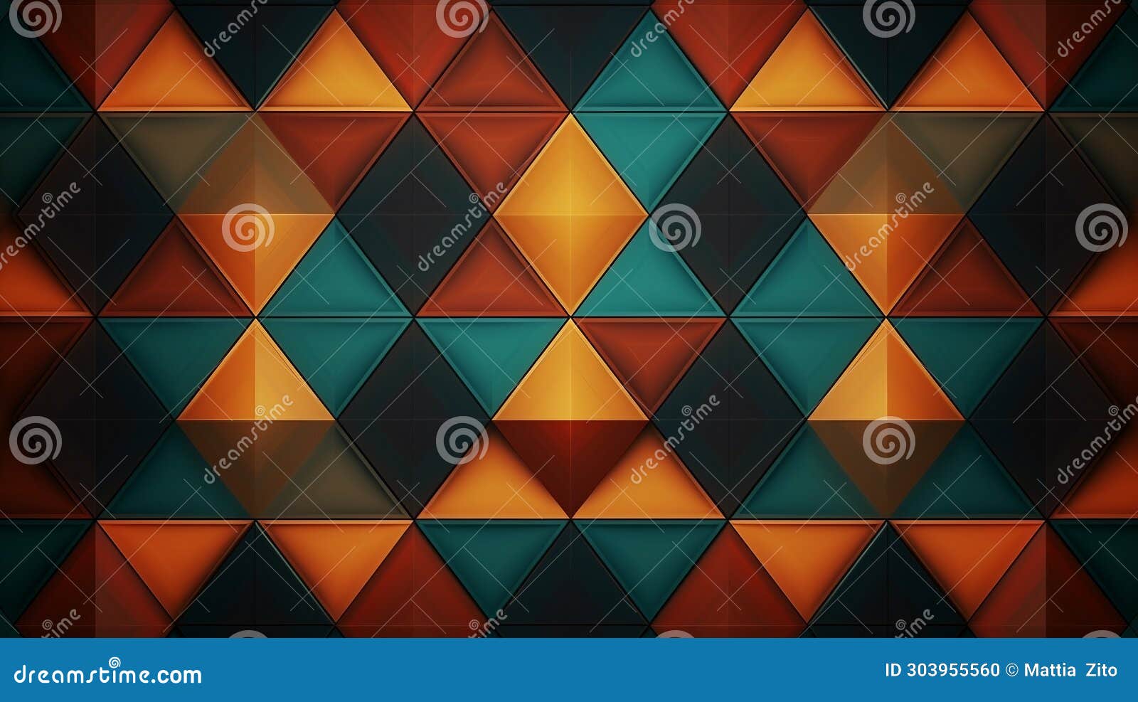Triangular Background with Ancient Colors Stock Illustration ...