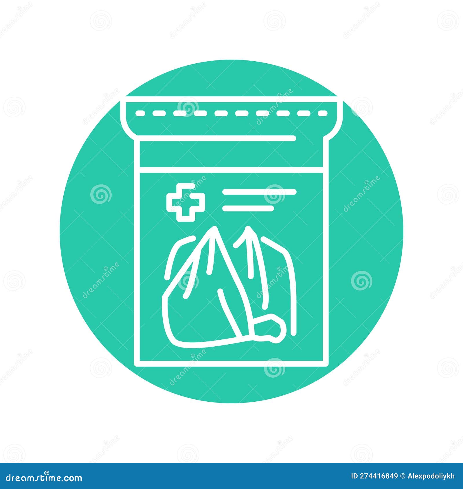 Triangular Bandage Color Line Icon. First Aid Stock Vector ...