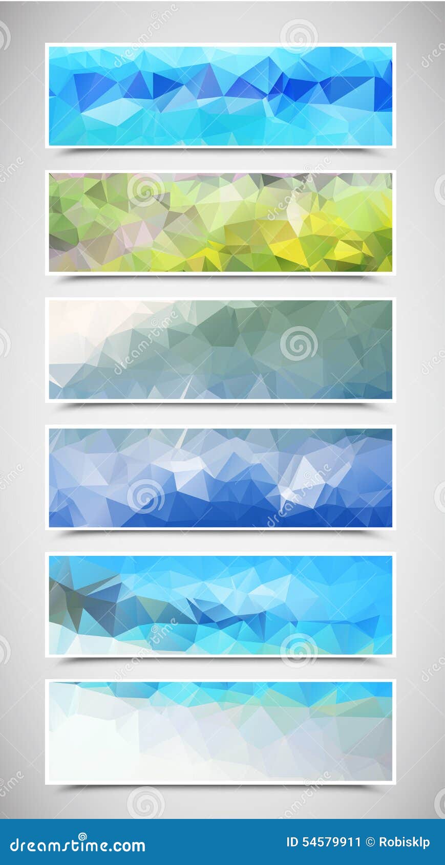 Triangular Banners Set stock vector. Illustration of geometric - 54579911