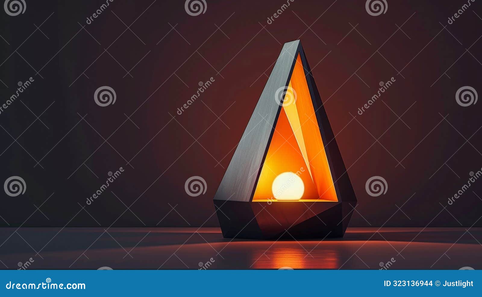 With a Triangular Base and Hexagonal Shade this Desk Lamp is a ...