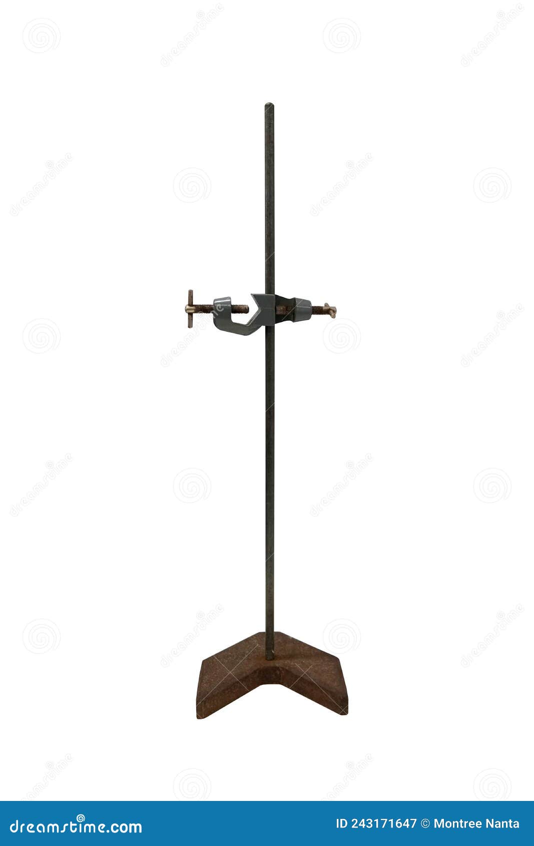 Triangular Base Support Stand With Rod Isolated On White Background ...