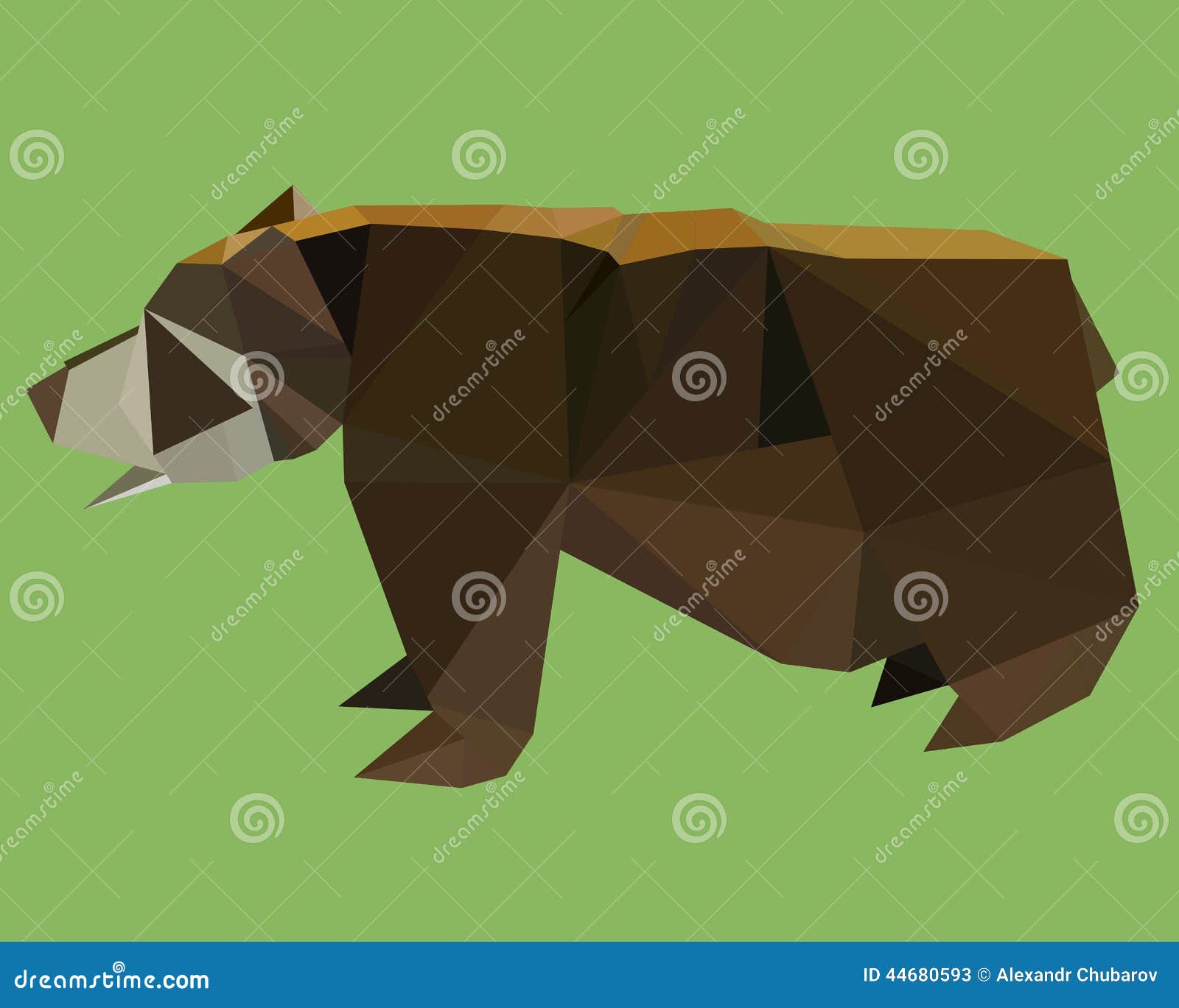Triangular bear stock vector. Illustration of decoration - 44680593