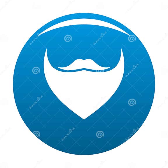 Triangular beard icon blue stock illustration. Illustration of person ...