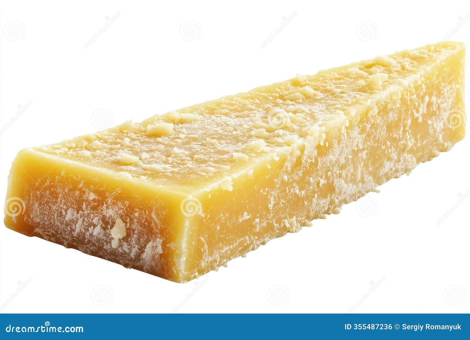 Triangular Block of Cheese Displayed on a Clean White Background for ...