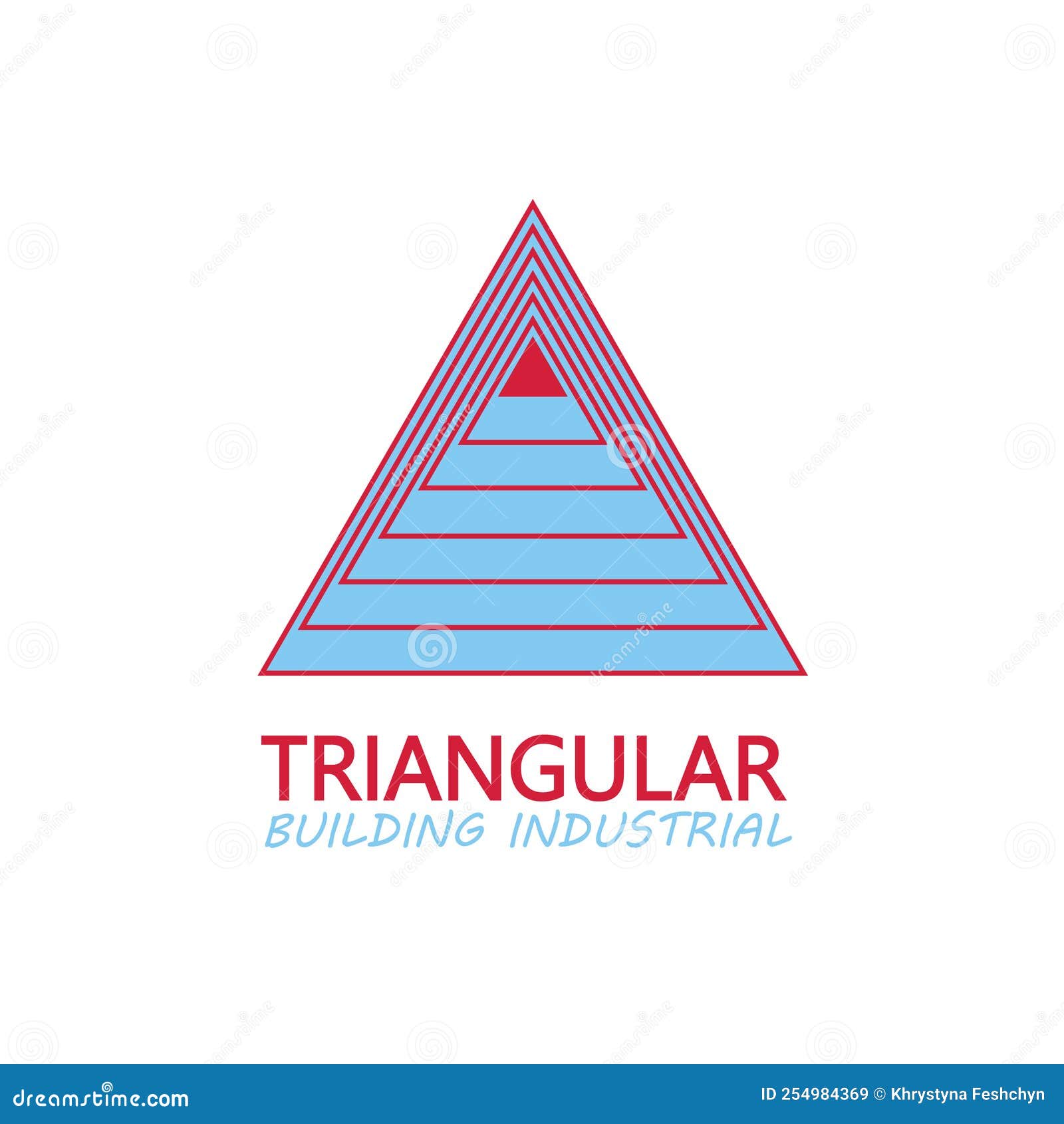 Triangular Building Industrial Logo. Stock Vector - Illustration of ...
