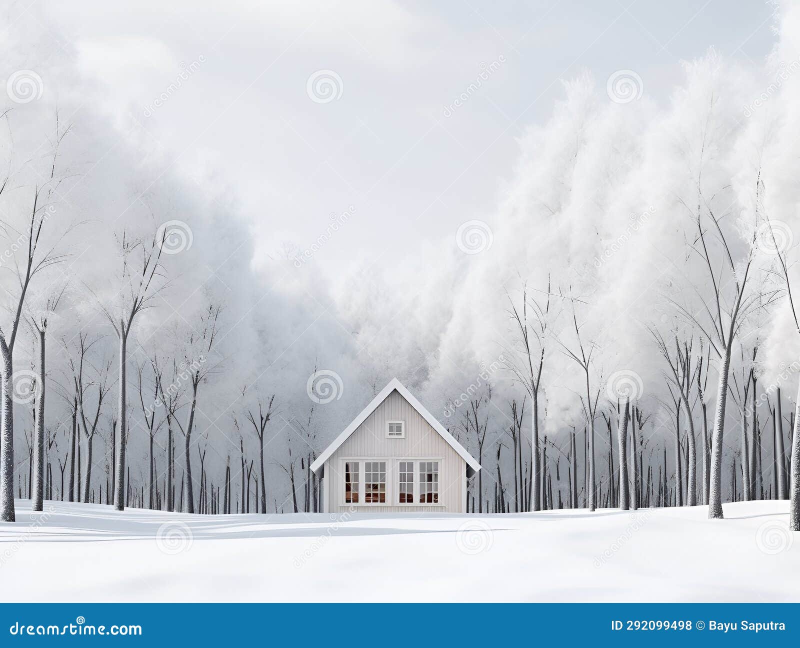 Triangular Cabin in Winter Snowy Forest, Ai Generative Stock ...