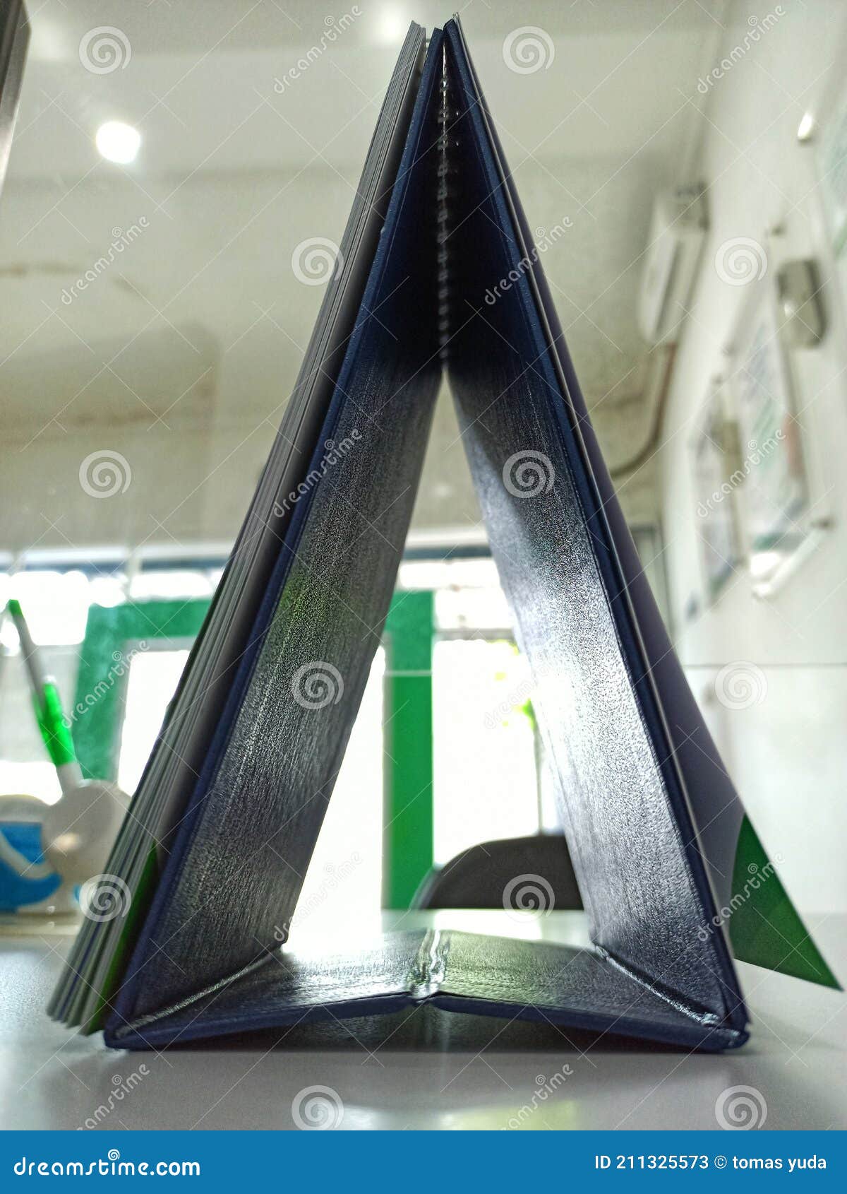 Triangular Calendar on the Work Table Stock Image - Image of green ...