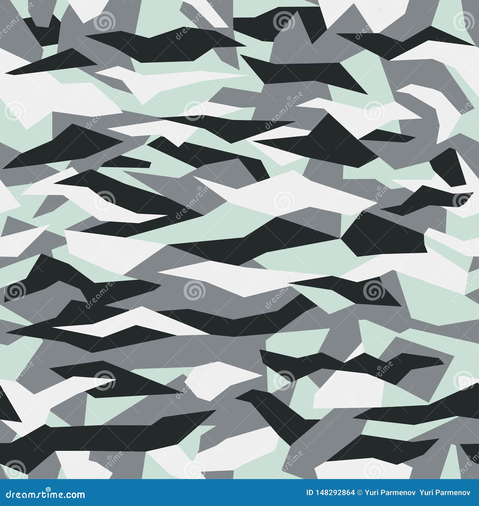 Triangular Camouflage Pattern Background, Seamless Vector Illustration ...