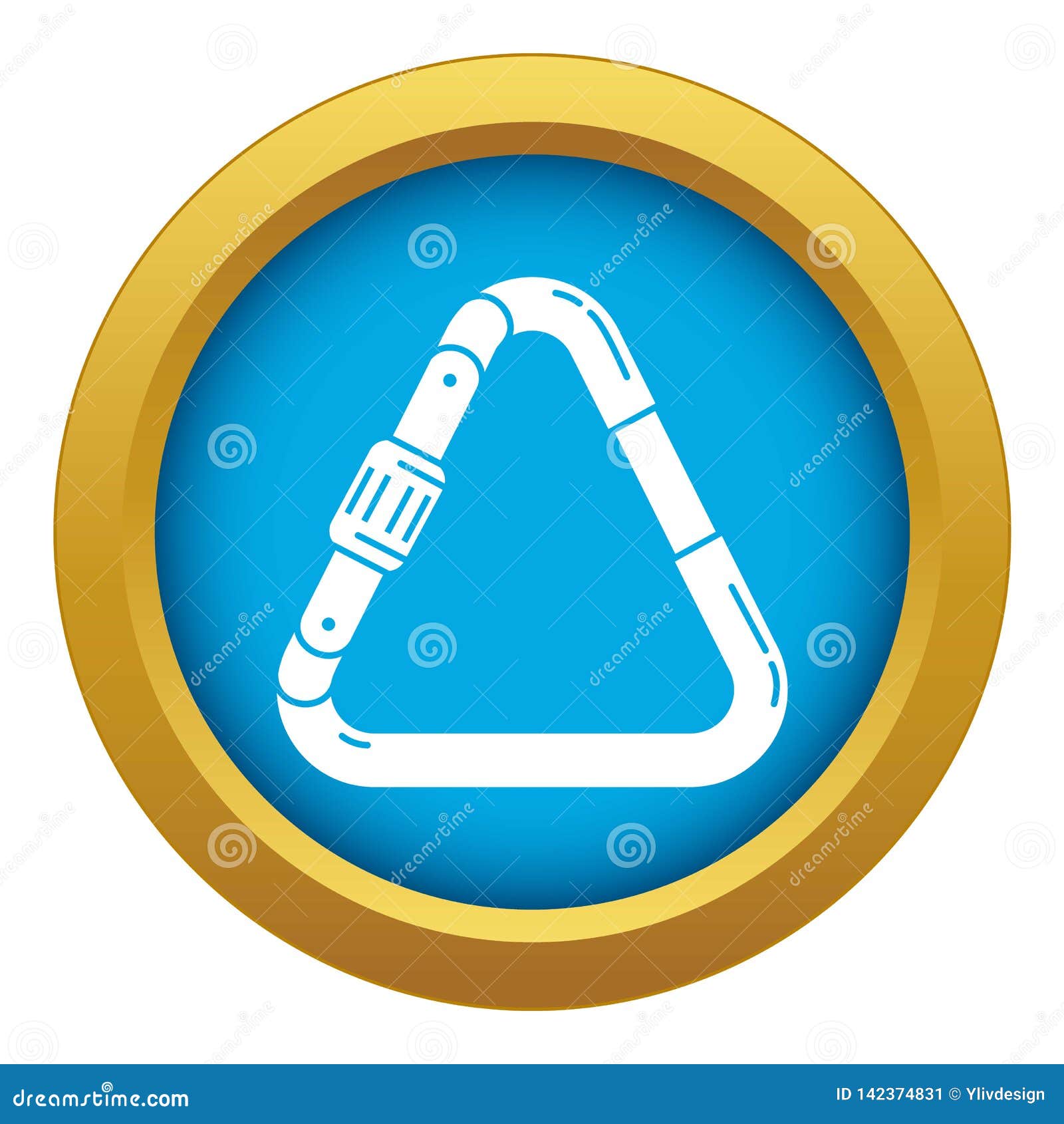 Triangular Carabine Icon Blue Vector Isolated Stock Vector ...
