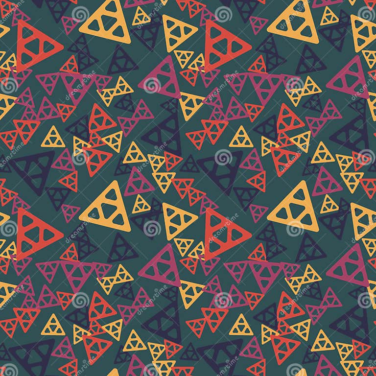 Triangular Chaos Seamless Pattern Stock Vector - Illustration of chaos ...
