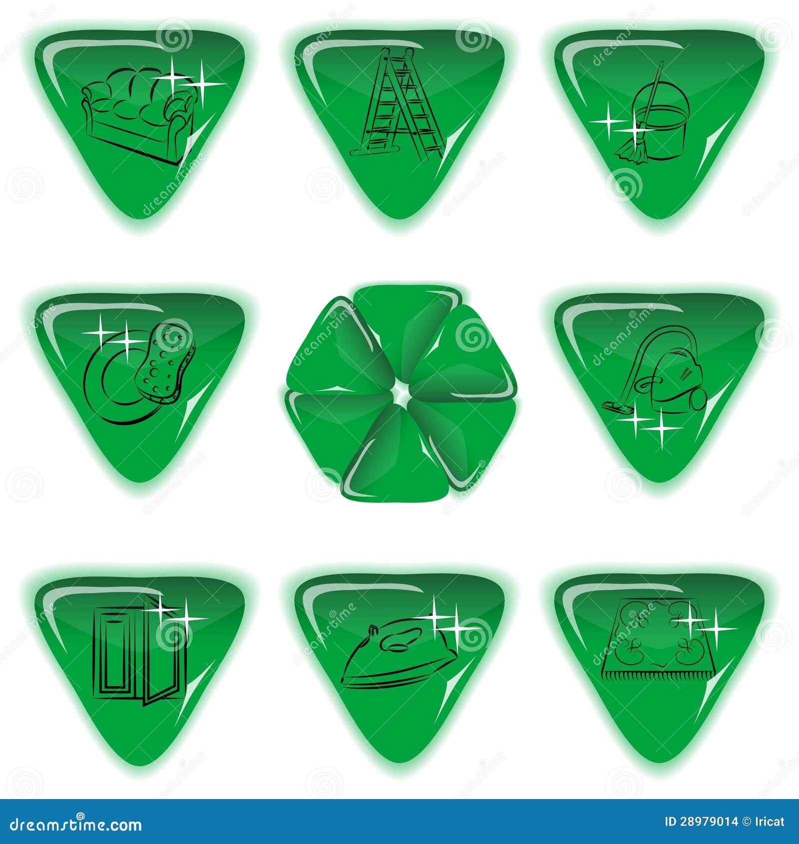 Triangular cleaning stock vector. Illustration of environmental - 28979014