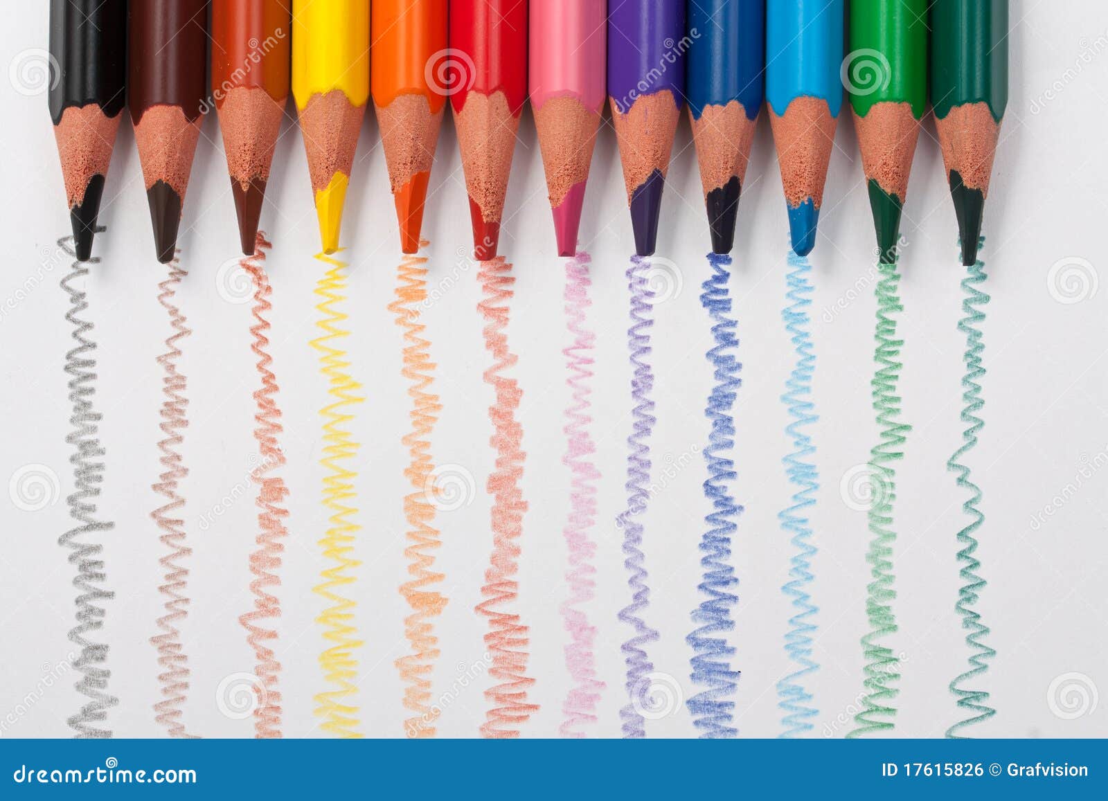 Triangular color pencils stock photo. Image of childhood - 17615826